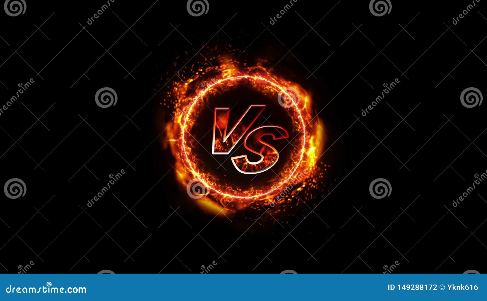 Versus Fight Background. VS on Fire Loop Animation. Stock Footage ...