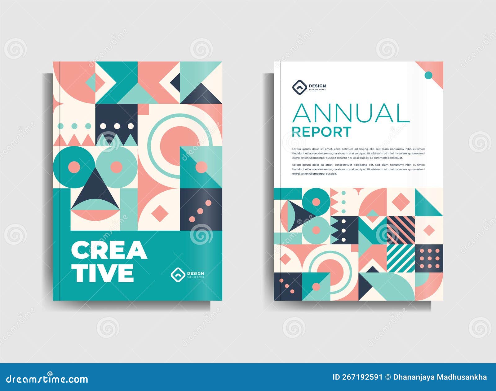 Flyer Brochure Design Template Business Cover Geometric Theme Circles ...