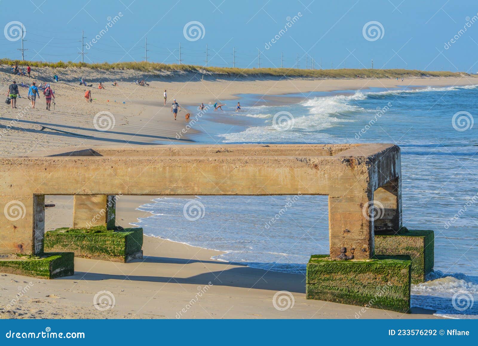 Abstract Beach Structure, on the Atlantic Ocean in the Delaware ...