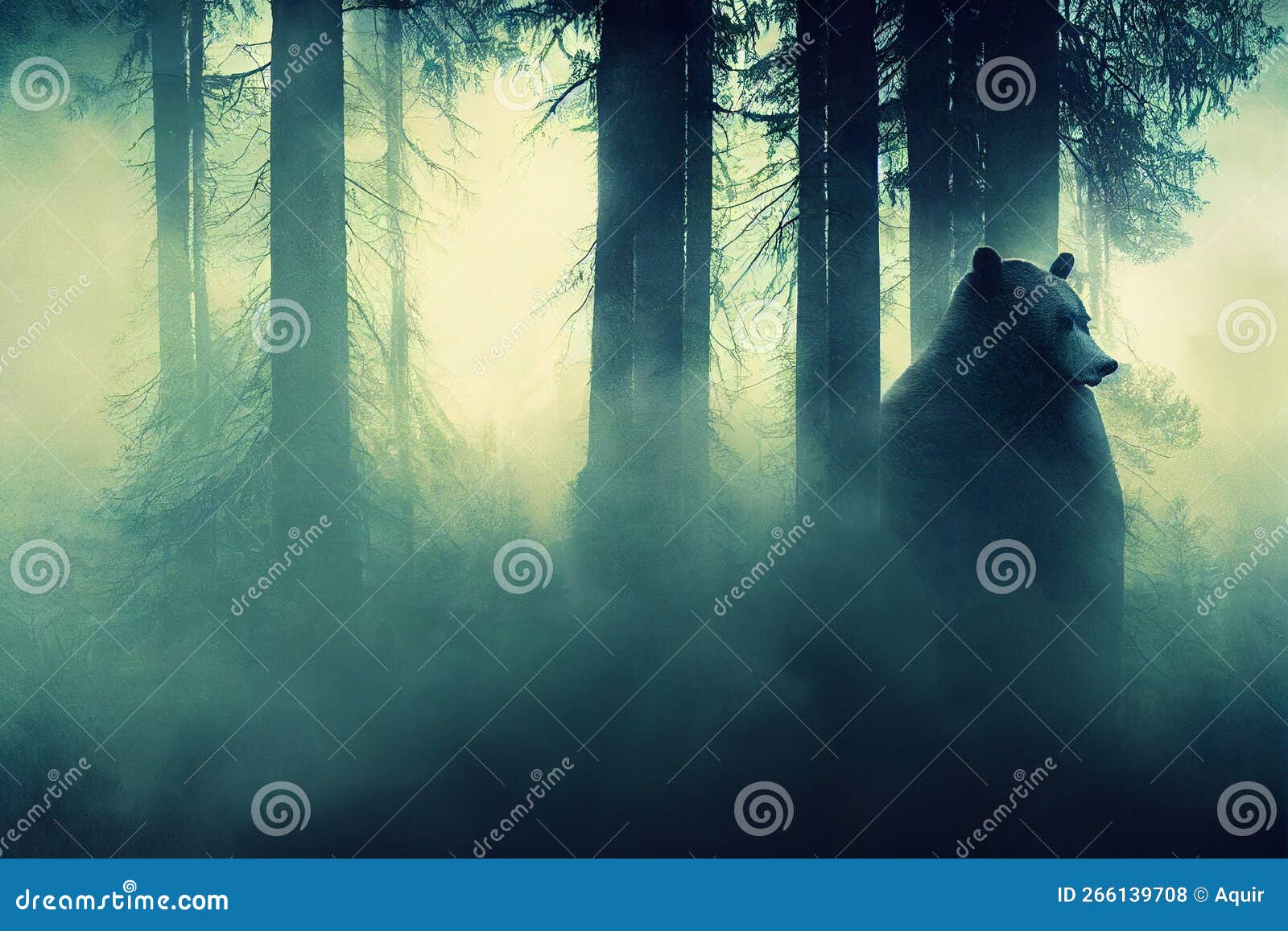 Abstract Bear Background. Ai Generated. Bear Double Exposure Background ...