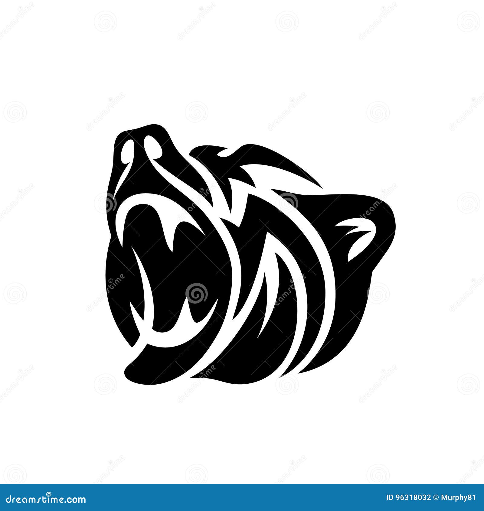 Abstract Bear Tattoo - Vector Illustration Stock Vector - Illustration ...