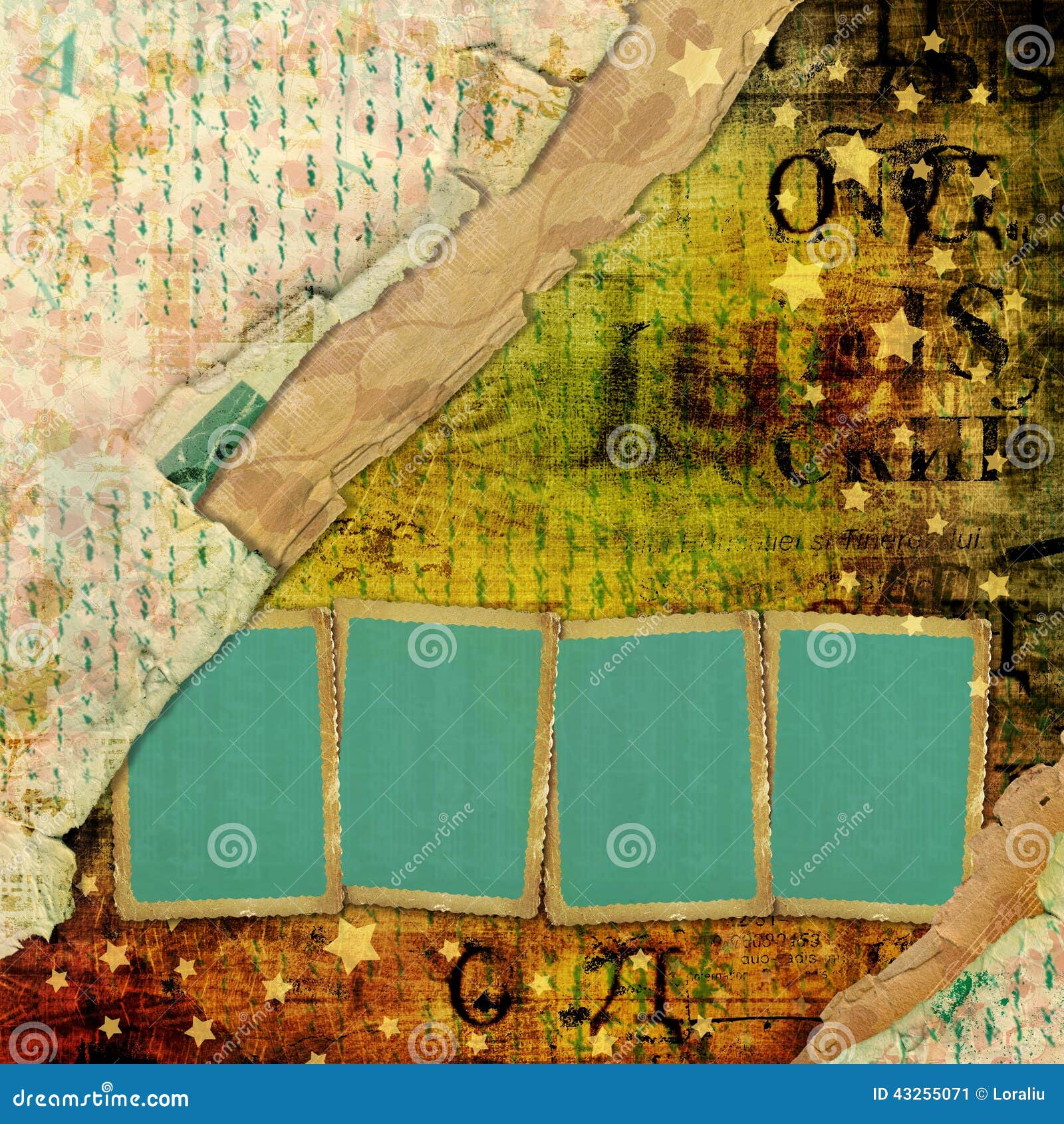 Abstract Beautiful Background in the Style of Mixed Media Stock ...