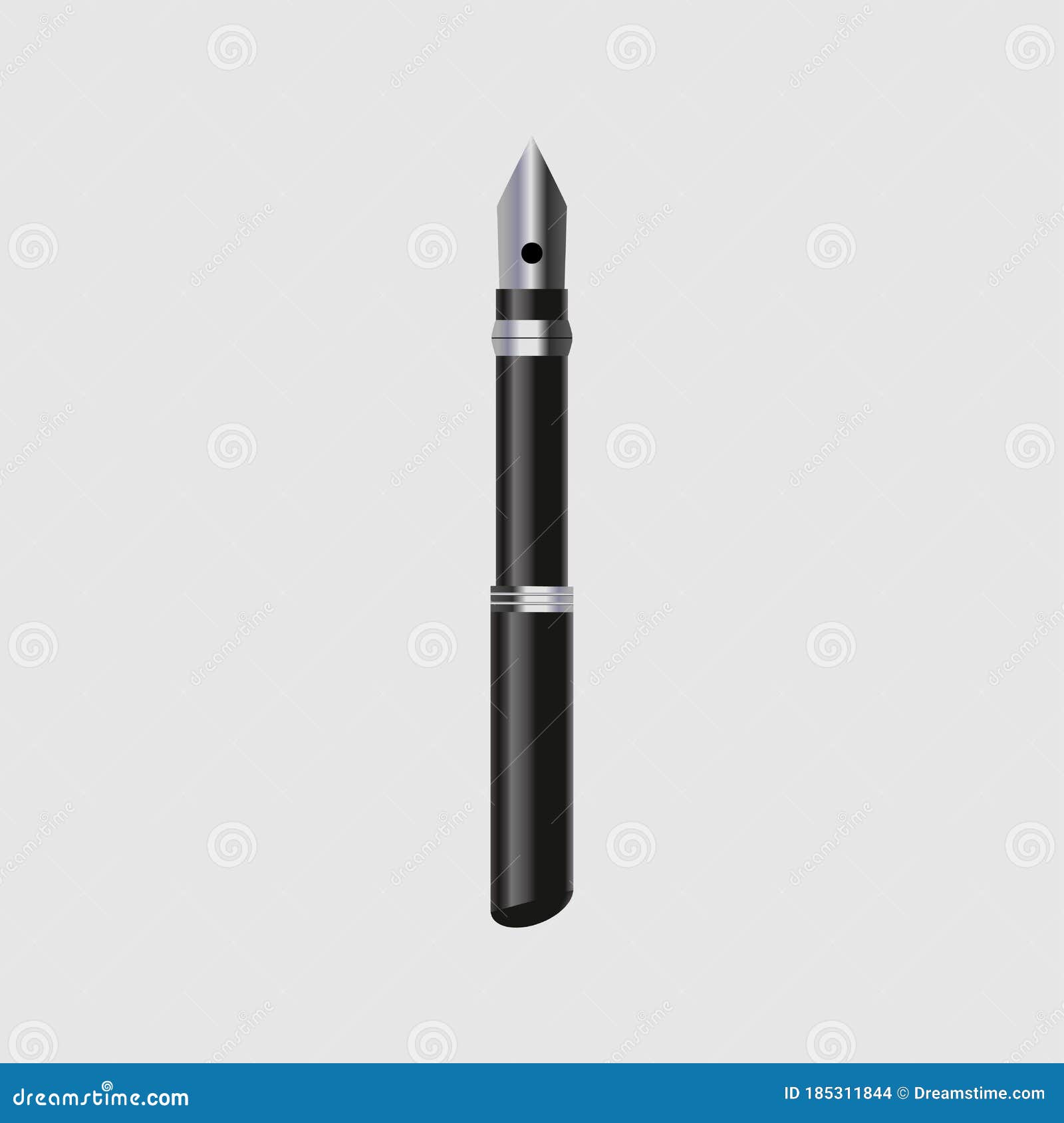 Abstract Beautiful Black Pen on the Background Stock Vector ...