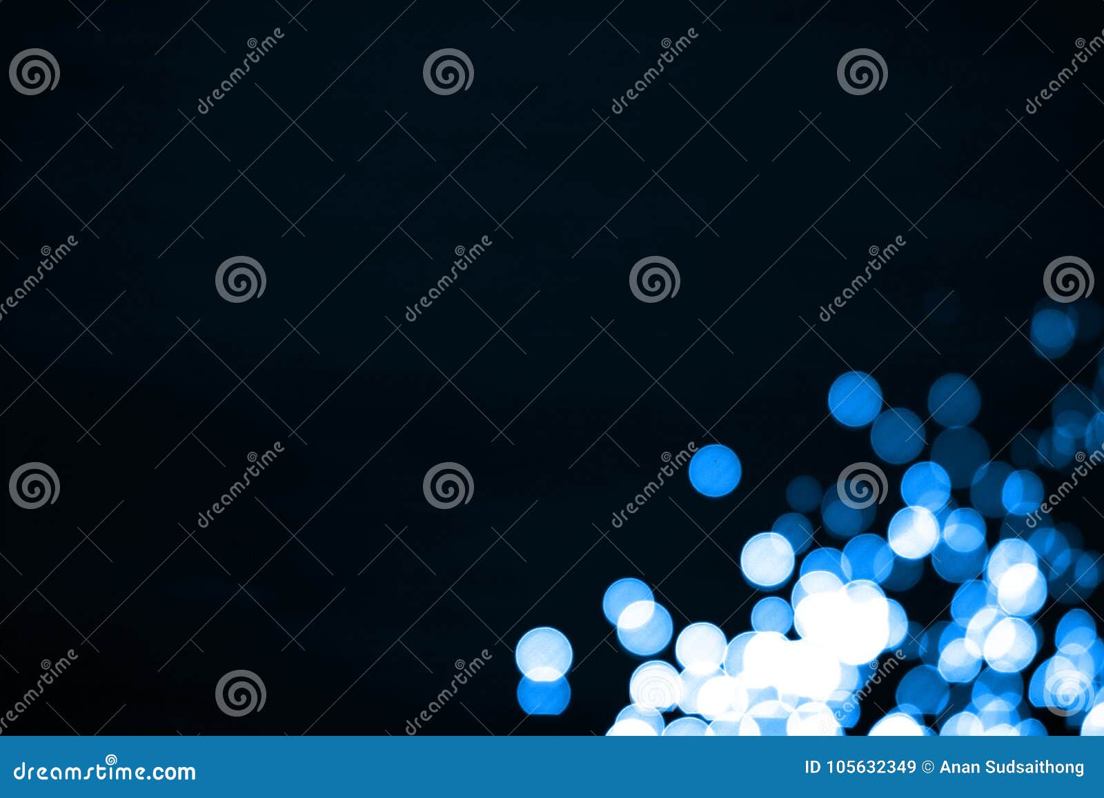Abstract Blue Light Bokeh Defocused Background Stock Image - Image of ...