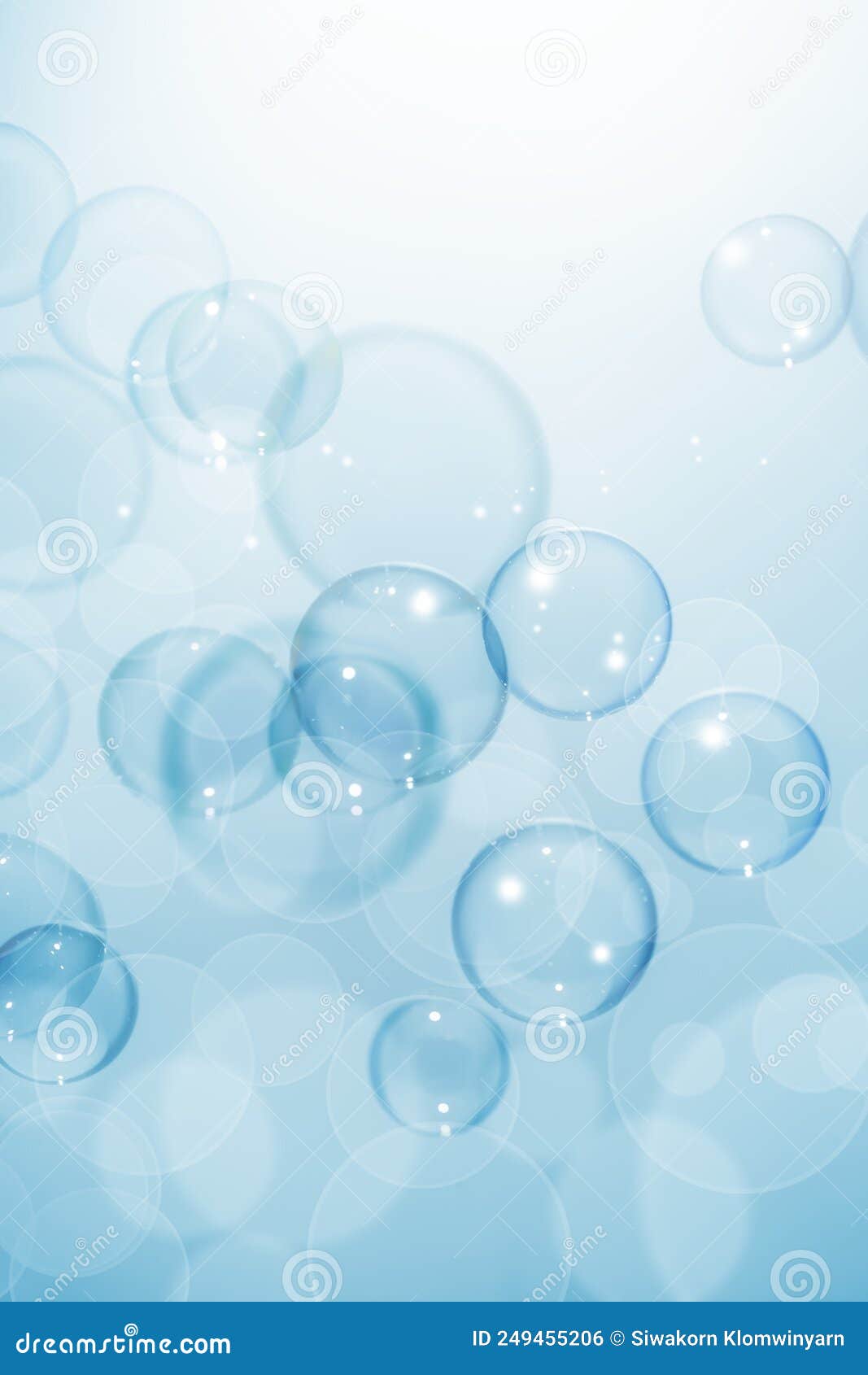 Abstract Beautiful Blue Soap Bubbles Background. Soap Sud Bubbles Water ...