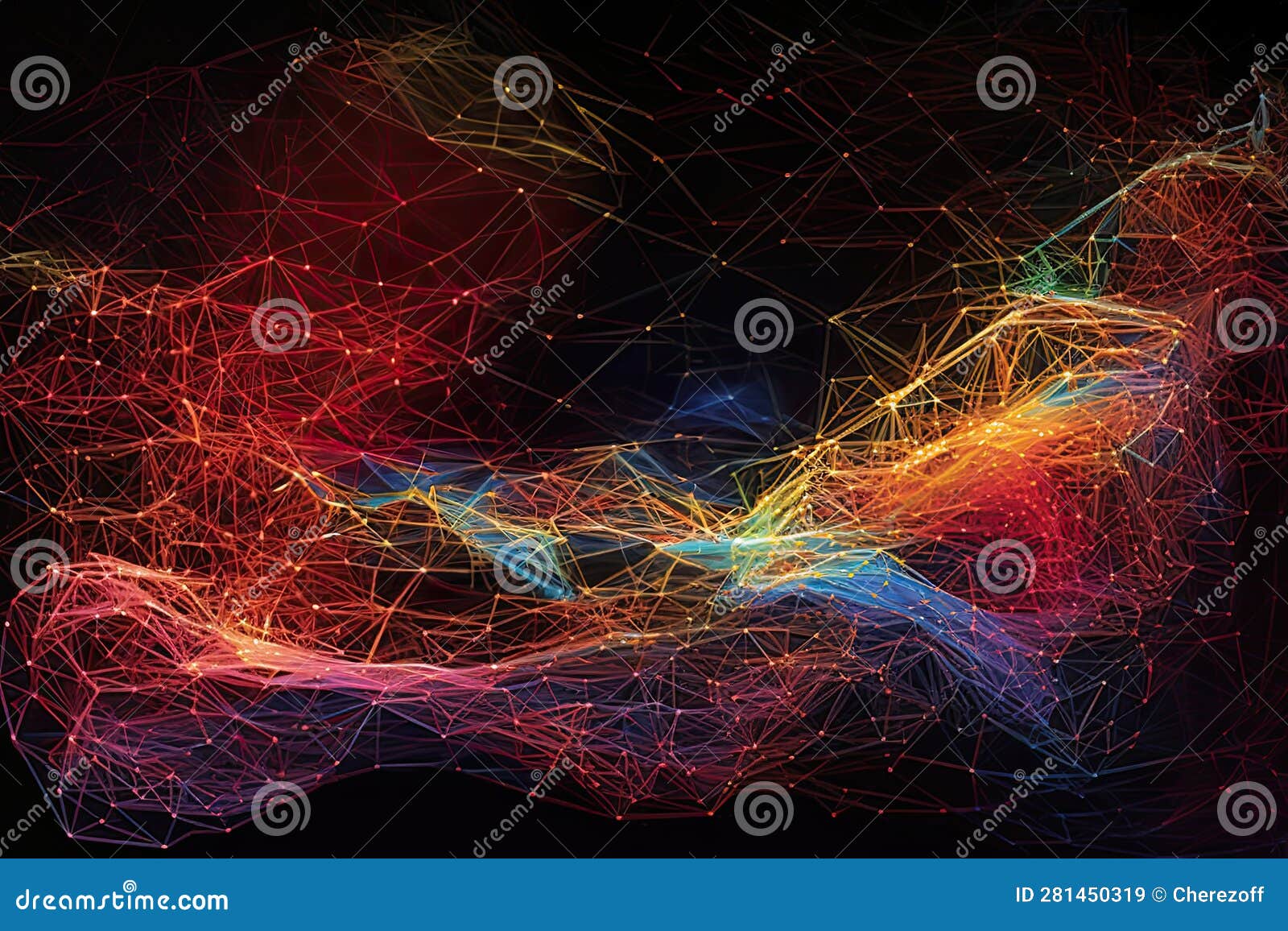 Abstract Plexus-style Background Stock Illustration - Illustration of ...