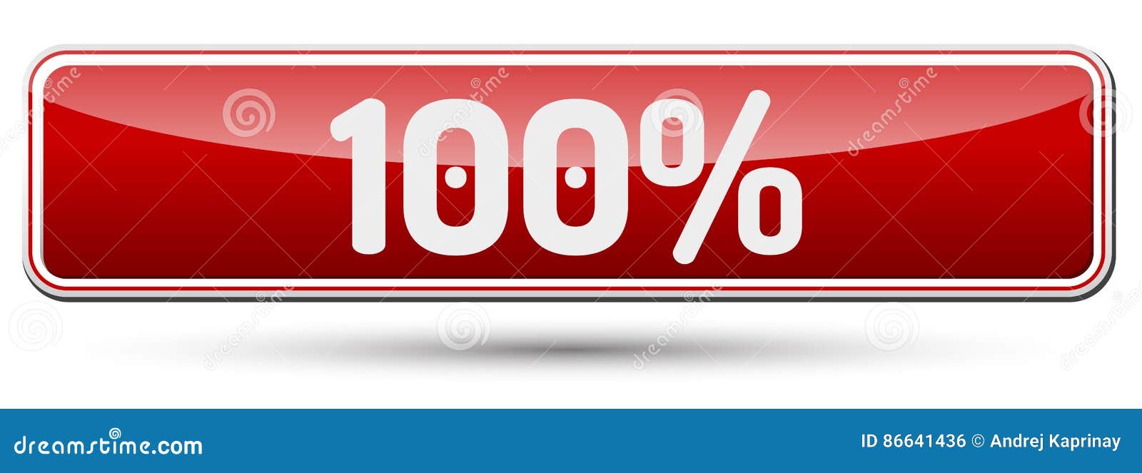 100 - Abstract Beautiful Button with Text. Stock Vector - Illustration ...