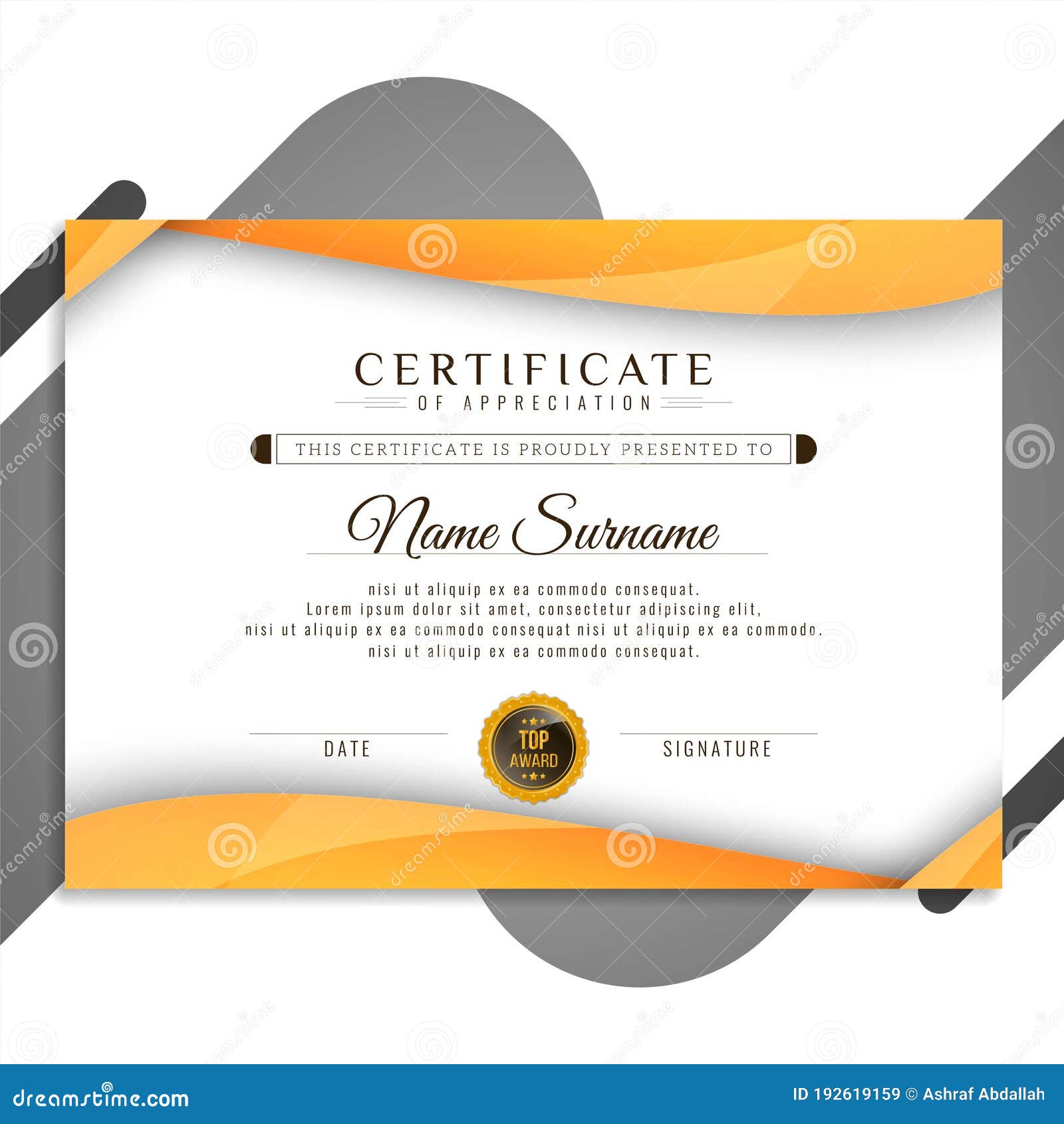 Beautiful Certificate And Modern. Certificate Of Appreciation Template ...