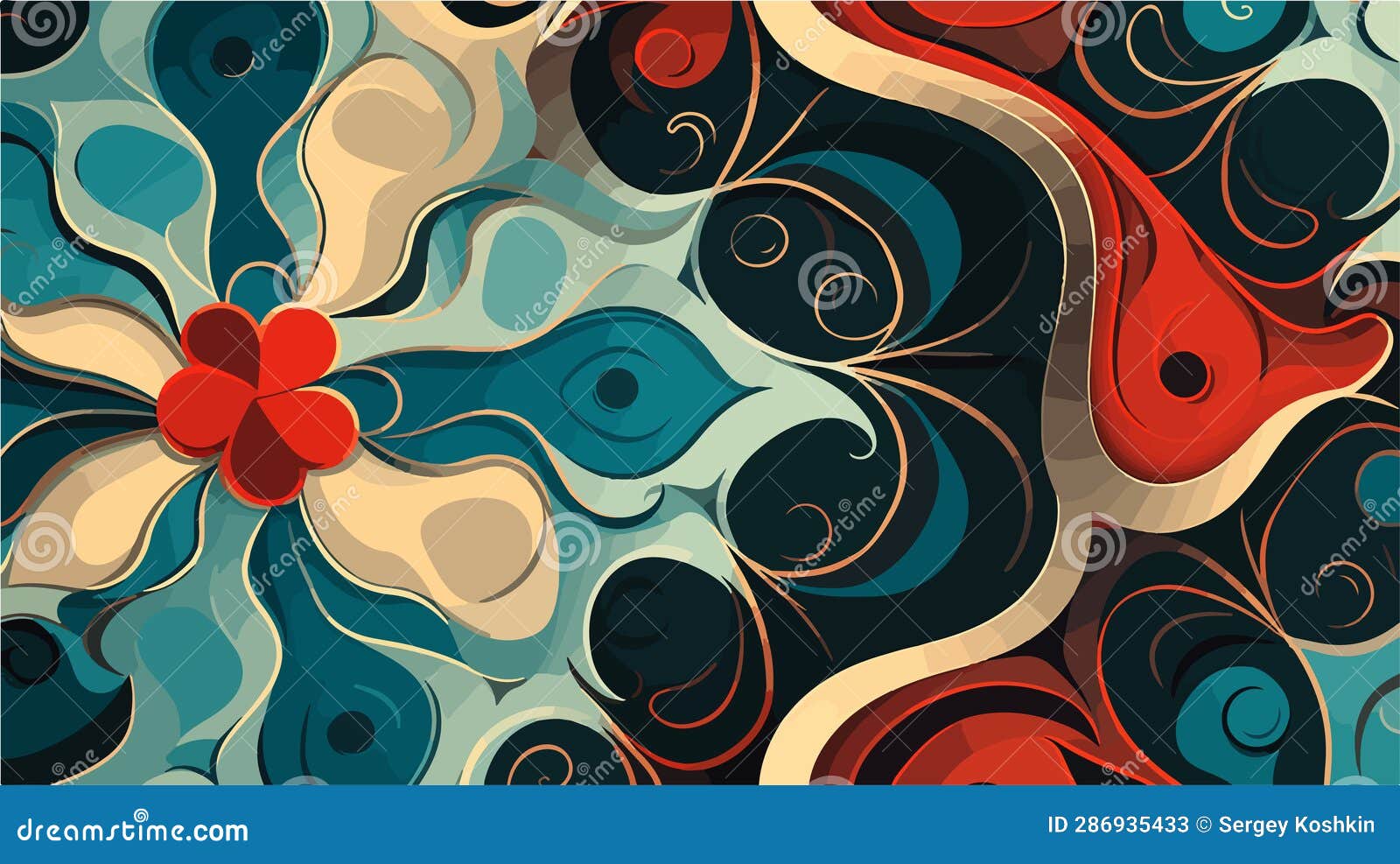 Abstract Beautiful Colored Vector Arabesque Patterns. Seamless ...