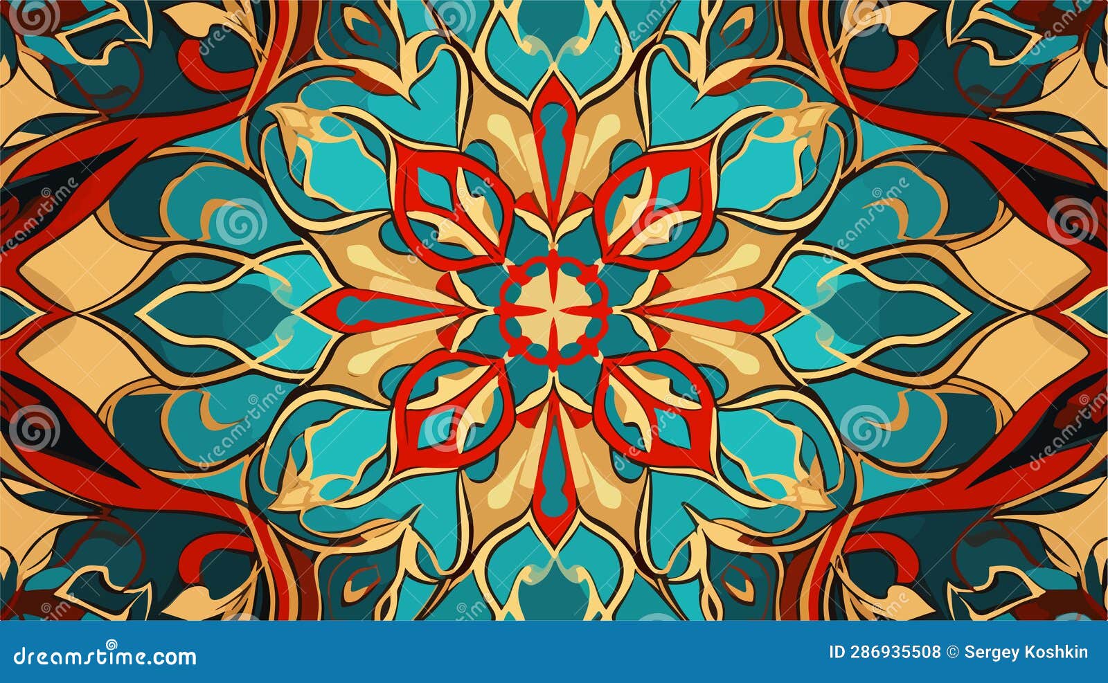 Abstract Beautiful Colored Vector Arabesque Patterns. Seamless ...