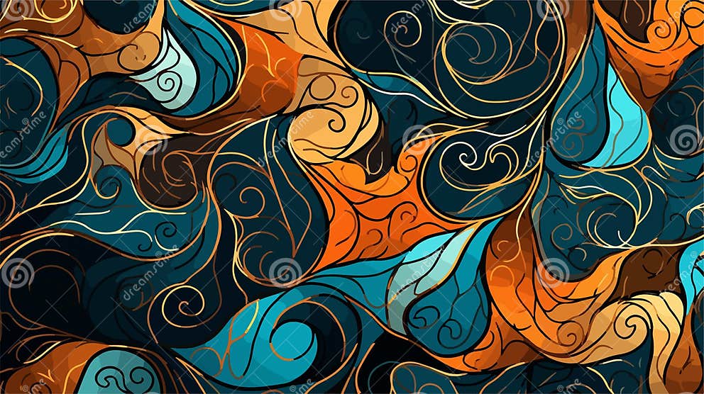 Abstract Beautiful Colored Vector Arabesque Patterns. Seamless ...