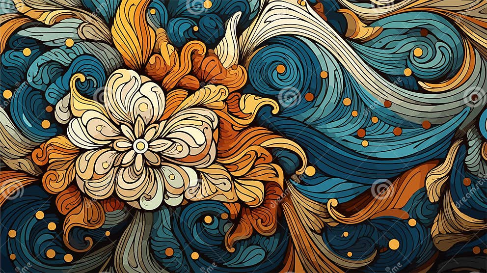 Abstract Beautiful Colored Vector Arabesque Patterns. Seamless ...