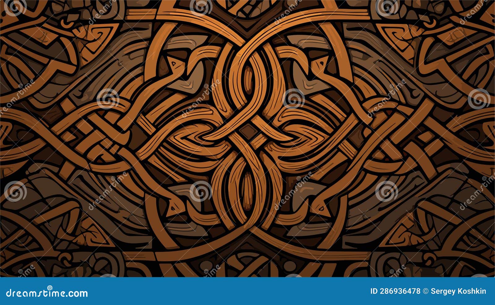Abstract Beautiful Colored Celtic Vector Patterns. Seamless Celtic Knot ...