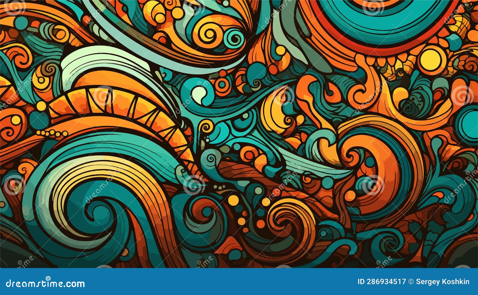 Abstract Beautiful Colored Vector Patterns. Seamless Pattern Background ...