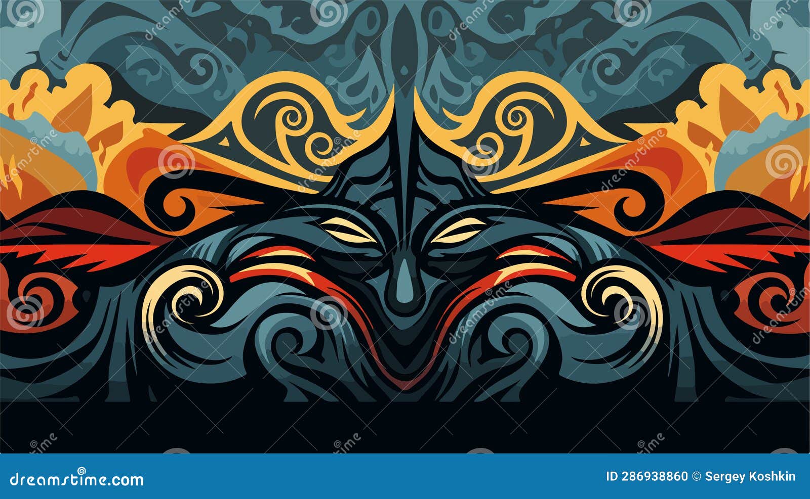 Abstract Beautiful Colored Vector Viking Patterns. Ancient Warrior ...