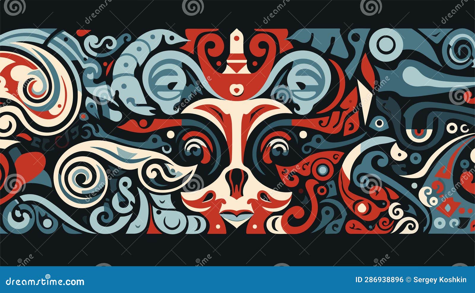 Abstract Beautiful Colored Vector Viking Patterns. Ancient Warrior ...