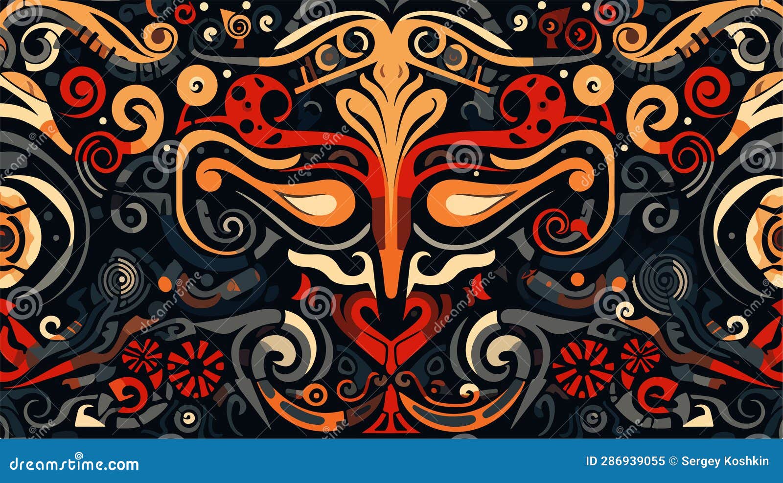 Abstract Beautiful Colored Vector Viking Patterns. Ancient Warrior ...