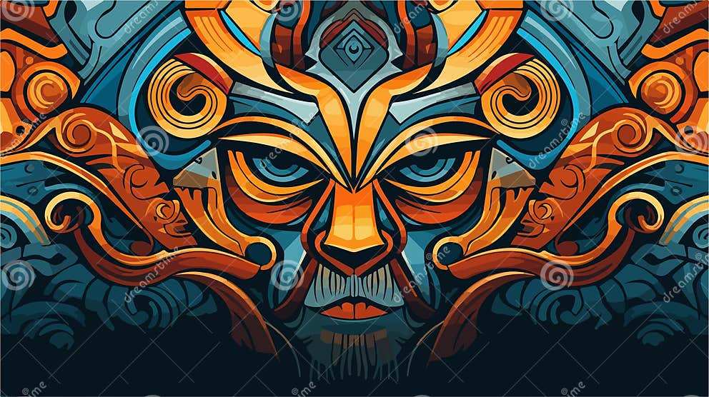 Abstract Beautiful Colored Vector Viking Patterns. Ancient Warrior ...