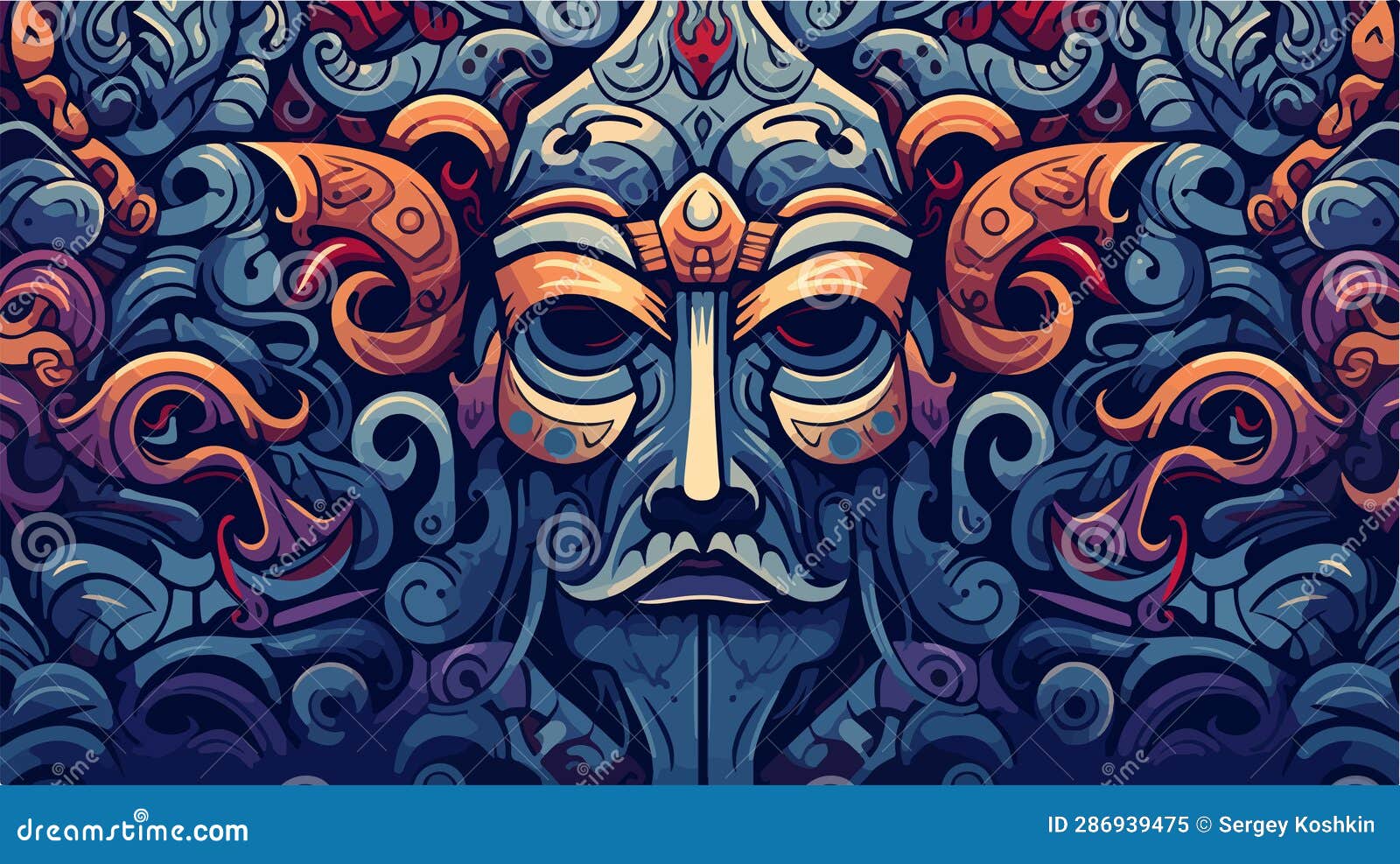 Abstract Beautiful Colored Vector Viking Patterns. Ancient Warrior ...
