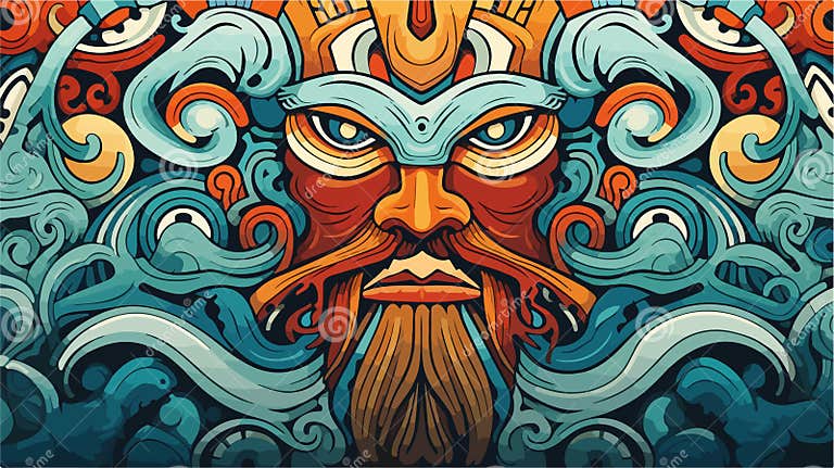 Abstract Beautiful Colored Vector Viking Patterns. Ancient Warrior ...