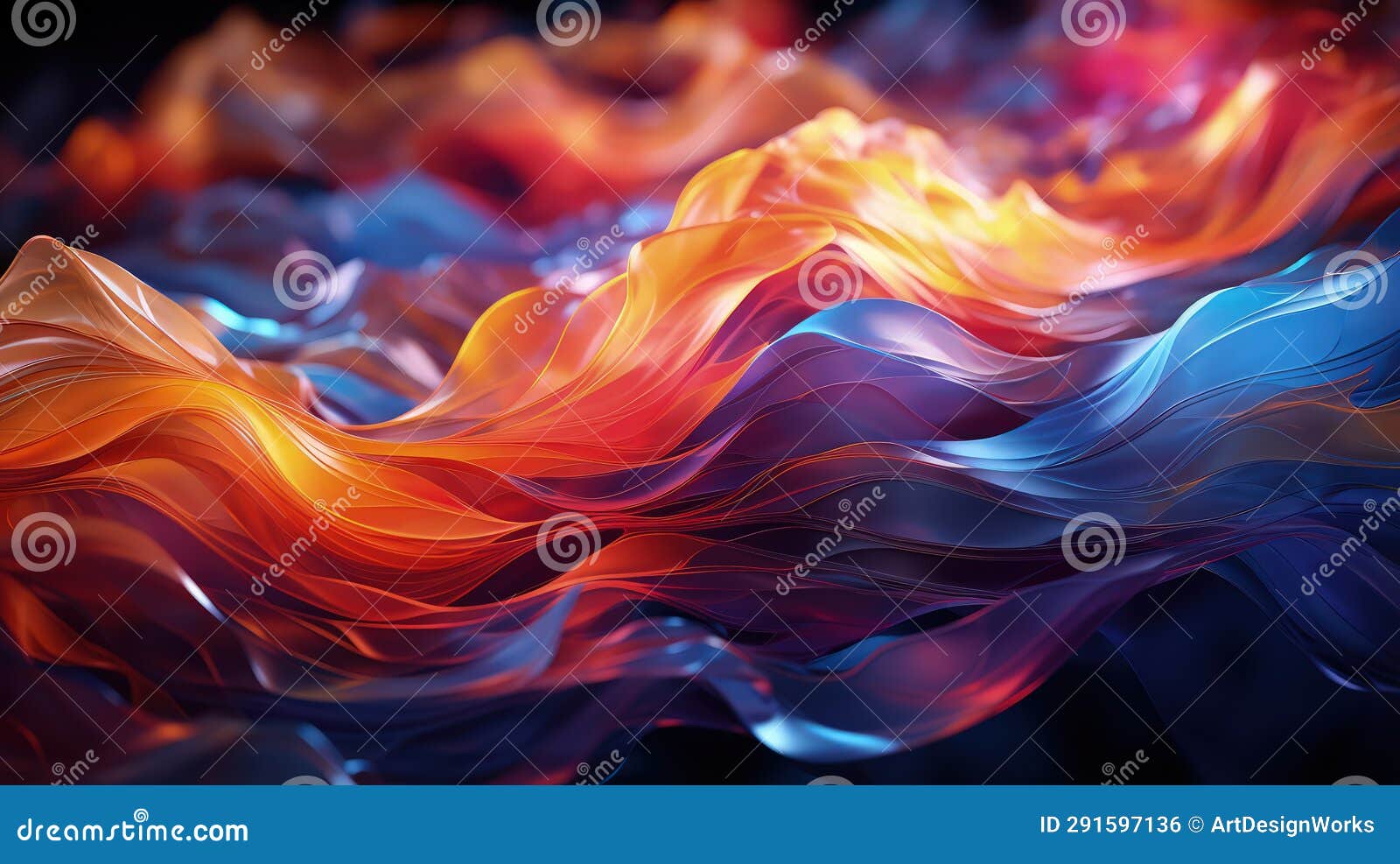 Abstract Beautiful Flame Dynamic Waves Background Stock Illustration ...