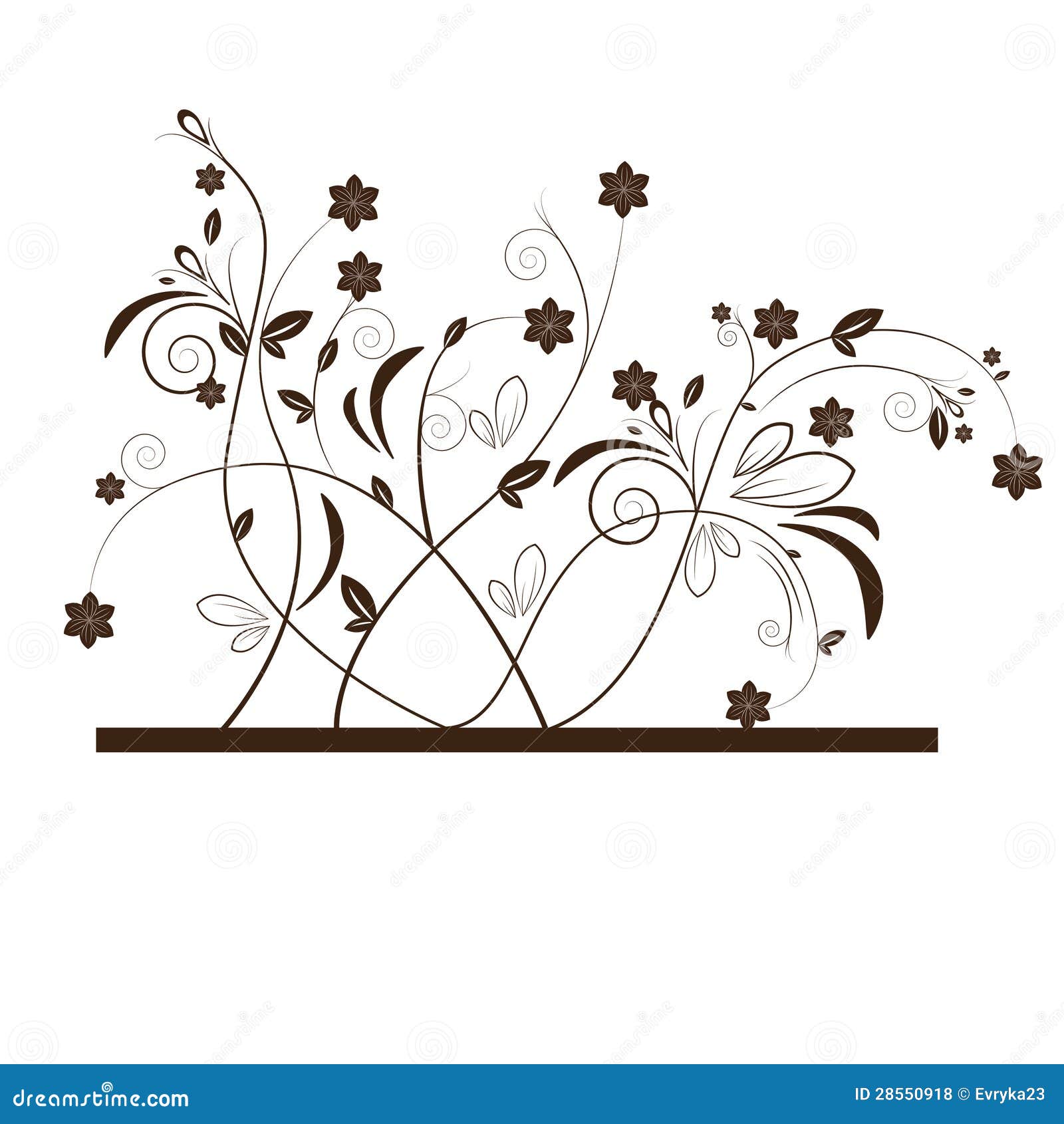 Abstract Beautiful Flowers Creative Design Stock Illustration ...