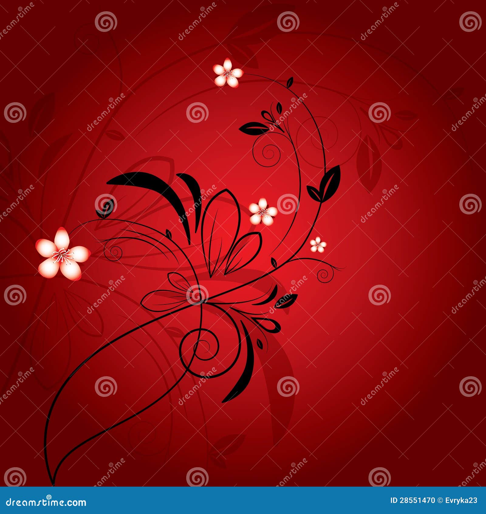 Abstract Beautiful Flowers Creative Design Stock Vector - Illustration ...