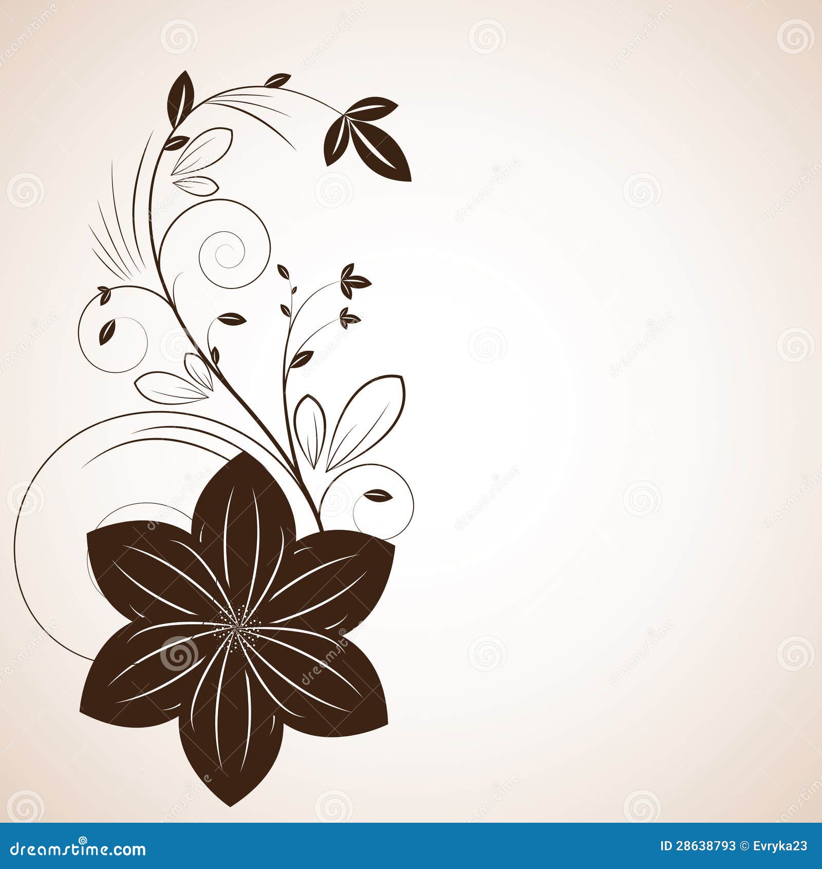 Abstract Beautiful Flowers Creative Design Stock Vector - Illustration ...