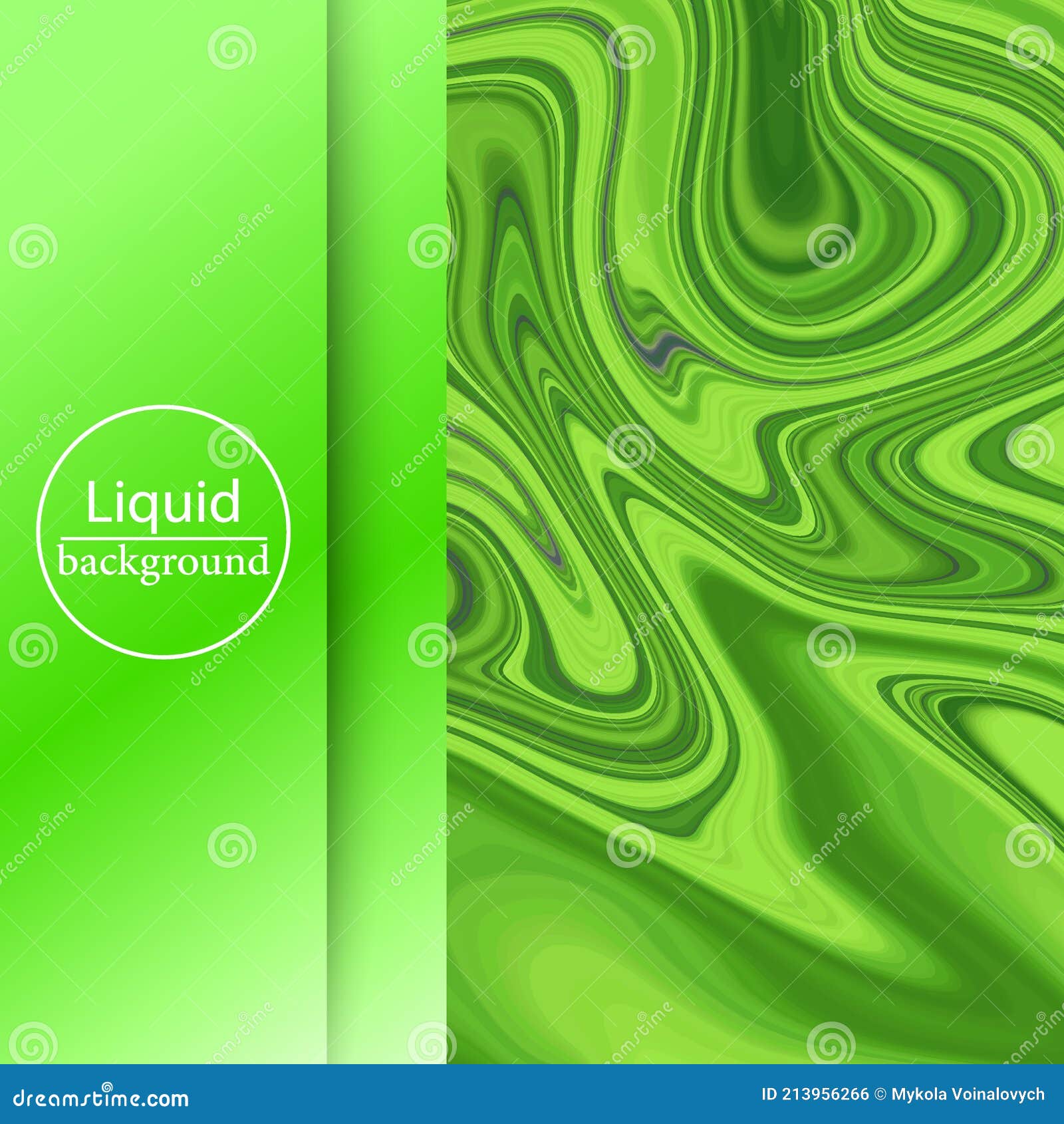 Abstract Beautiful Green Fluid Flow Vector Background Design Stock ...