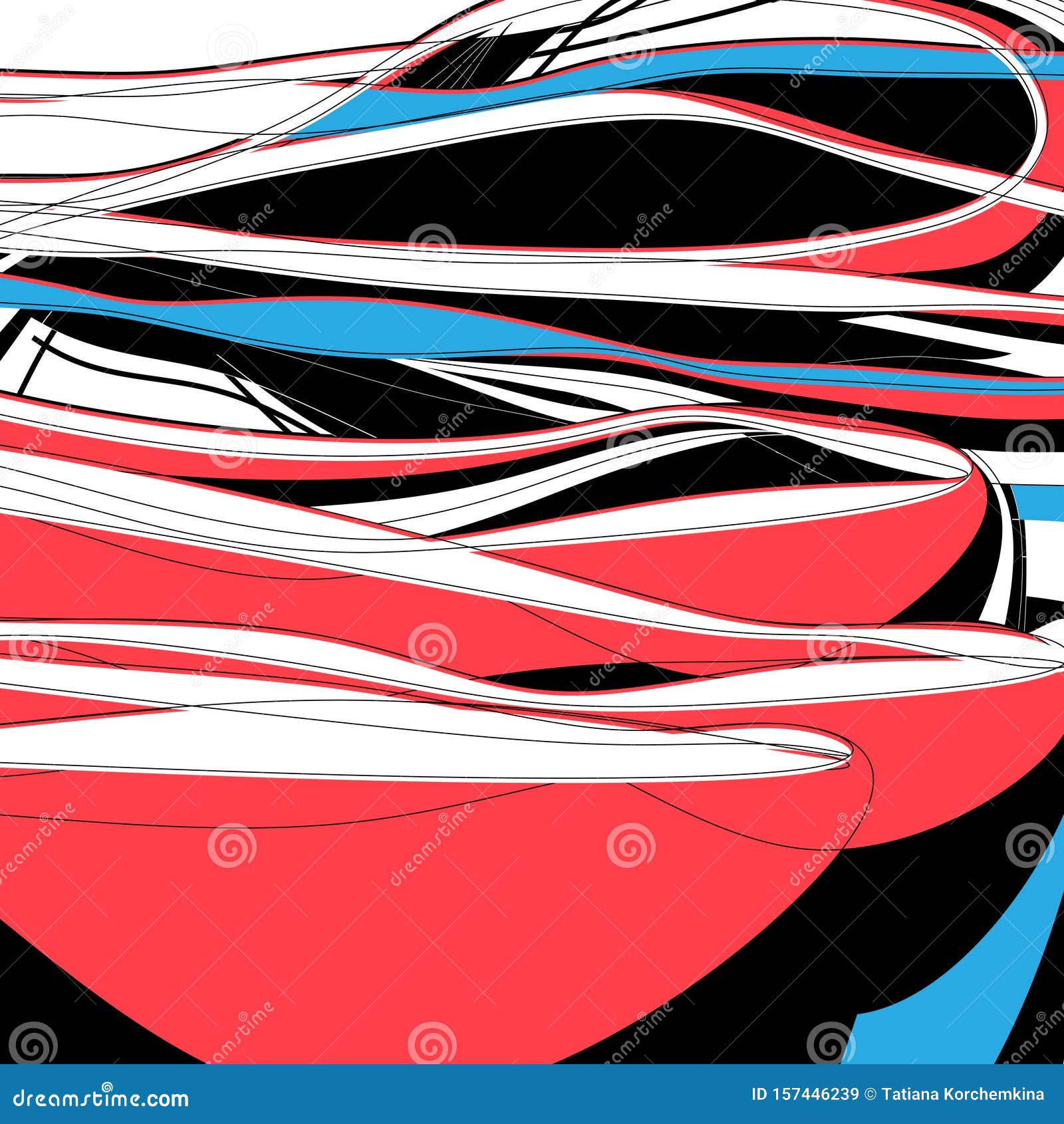 Abstract Beautiful Linear Bright Waves Graphics Stock Illustration ...