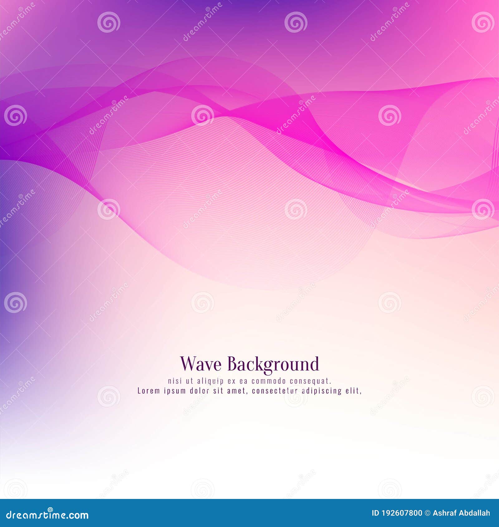 Abstract Beautiful Pink Wave Background Design Stock Vector ...