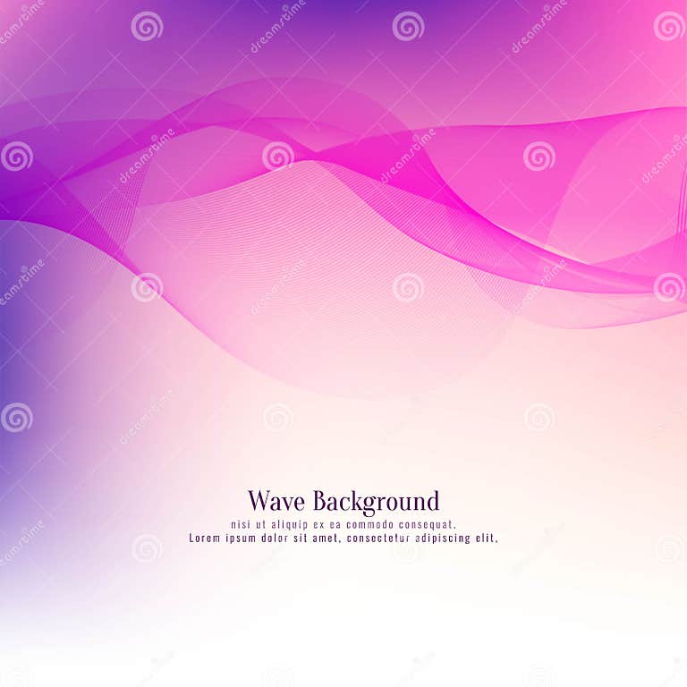Abstract Beautiful Pink Wave Background Design Stock Vector ...