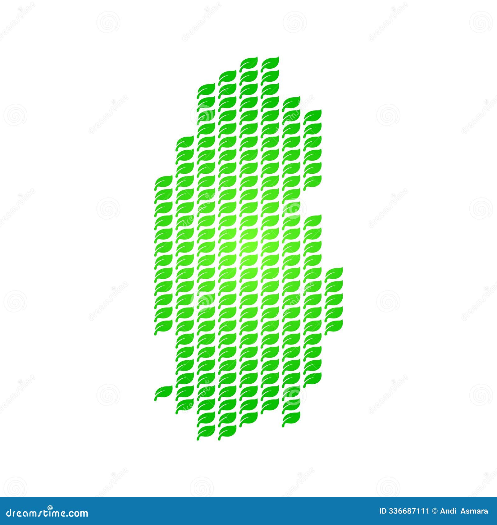 Abstract Qatar Map Formed by Leaf Shapes Stock Illustration ...