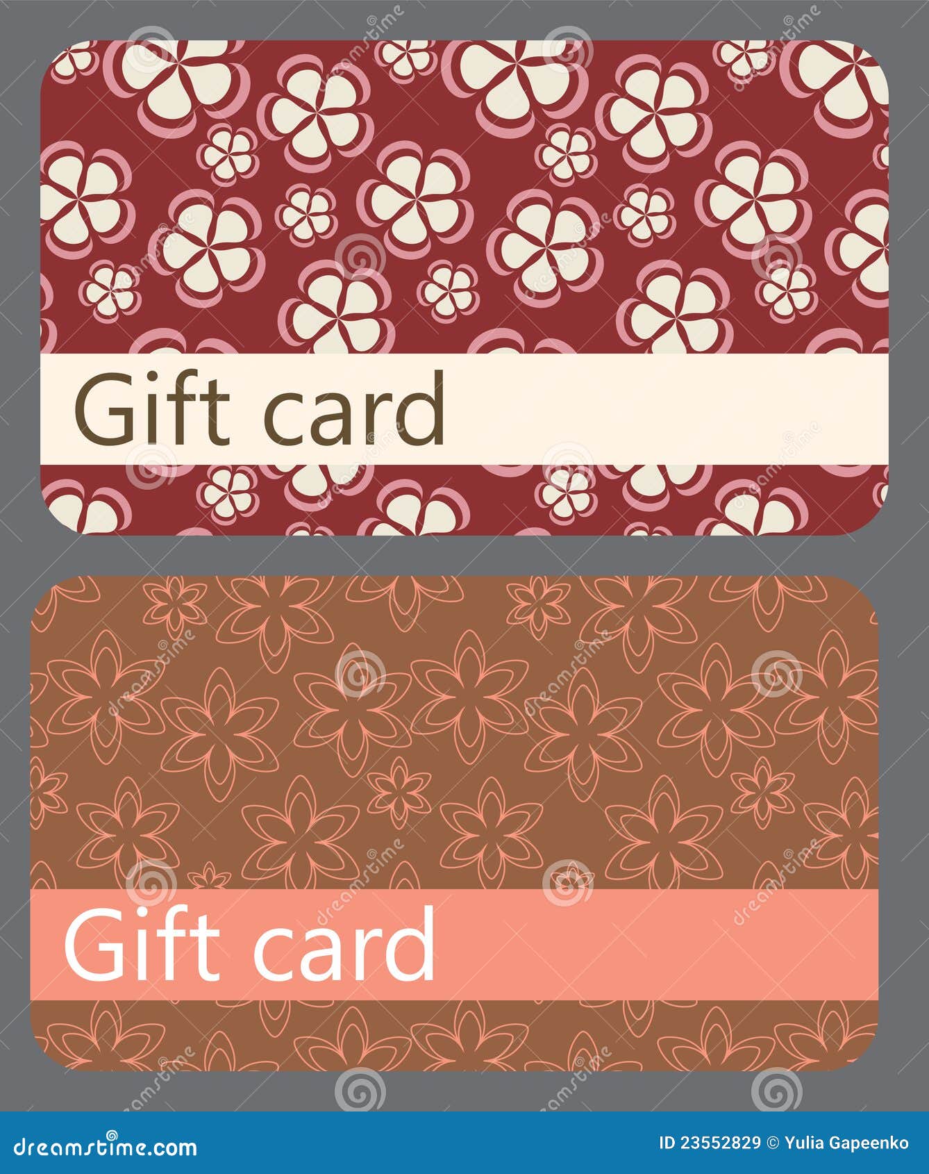 Abstract Beautiful Set of Gift Card Design Stock Vector - Illustration ...