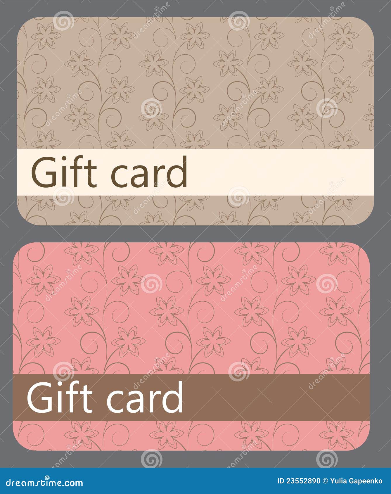 Abstract Beautiful Set of Gift Card Design Stock Vector - Illustration ...