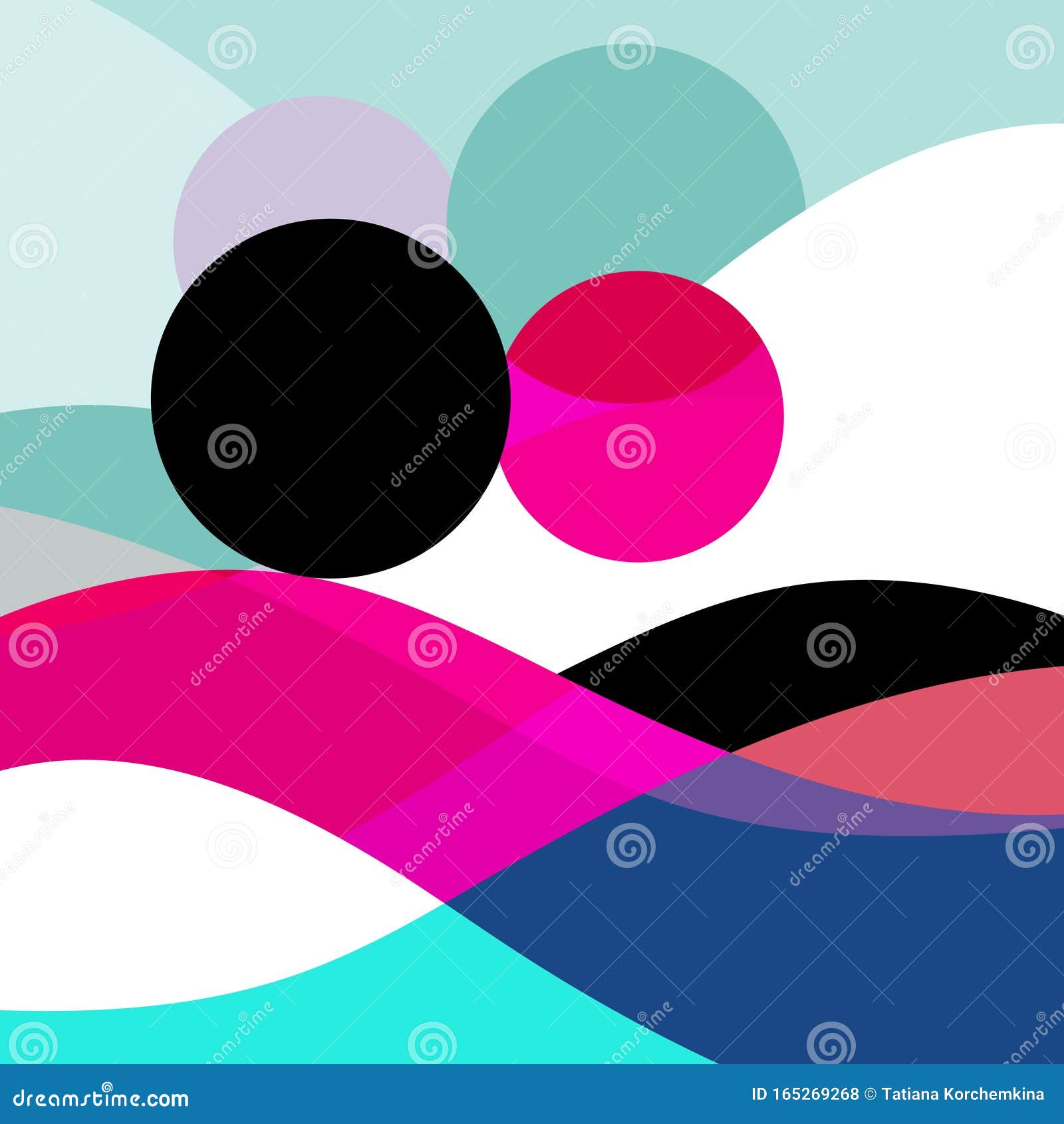 Abstract Beautiful Vector Background of Geometric Different Objects ...