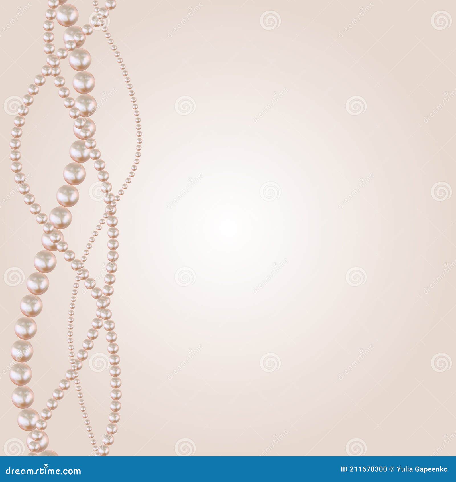 Abstract Beauty Natural Pastel String of Pearls Background. Vector ...