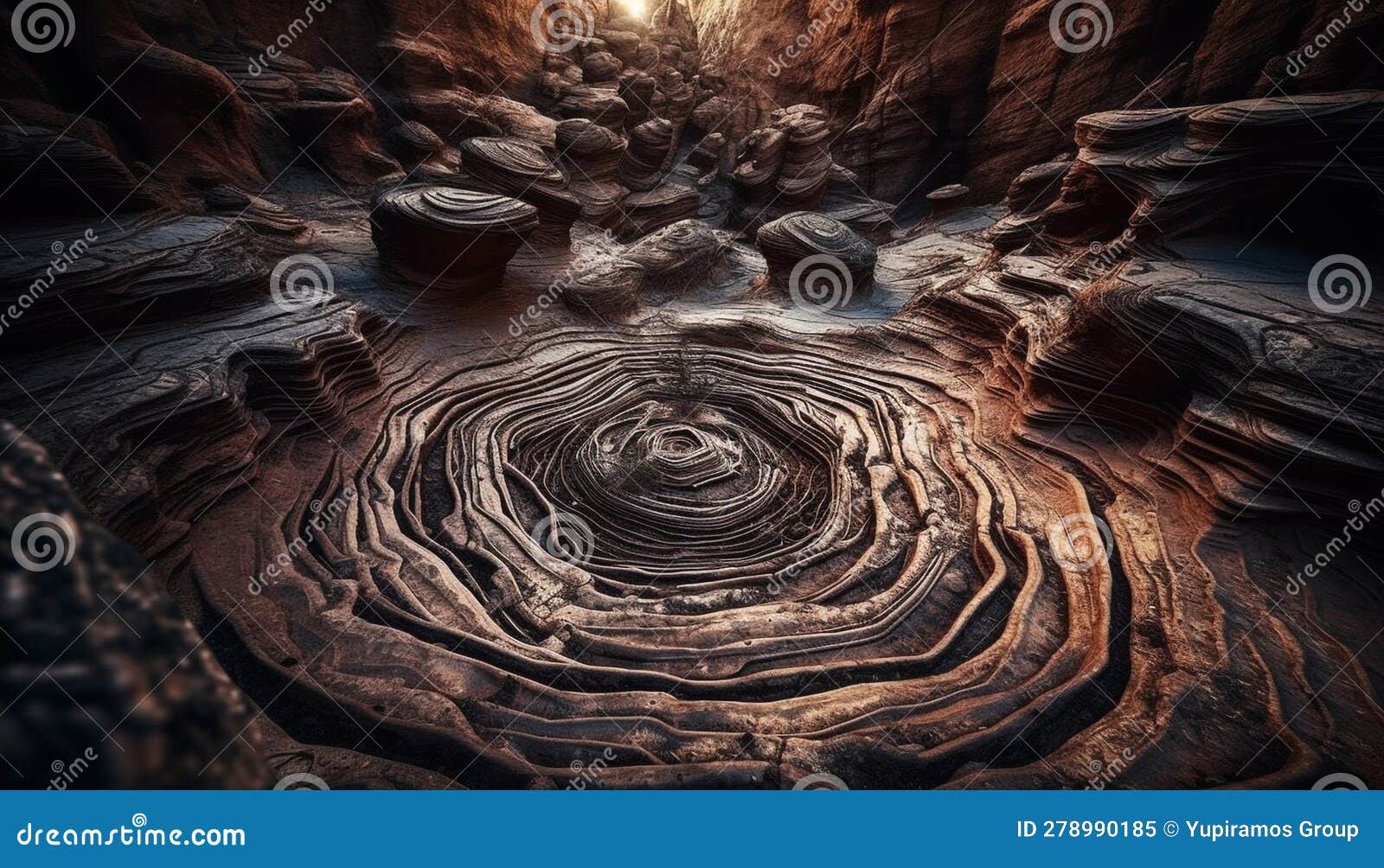 Abstract Beauty in Nature Eroded Sandstone Cliff Formation, Inside ...