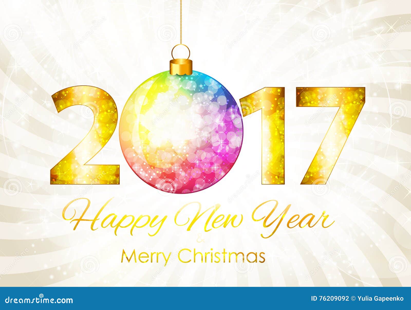 Abstract Beauty 2017 New Year Celebration Poster Background. Vec Stock ...