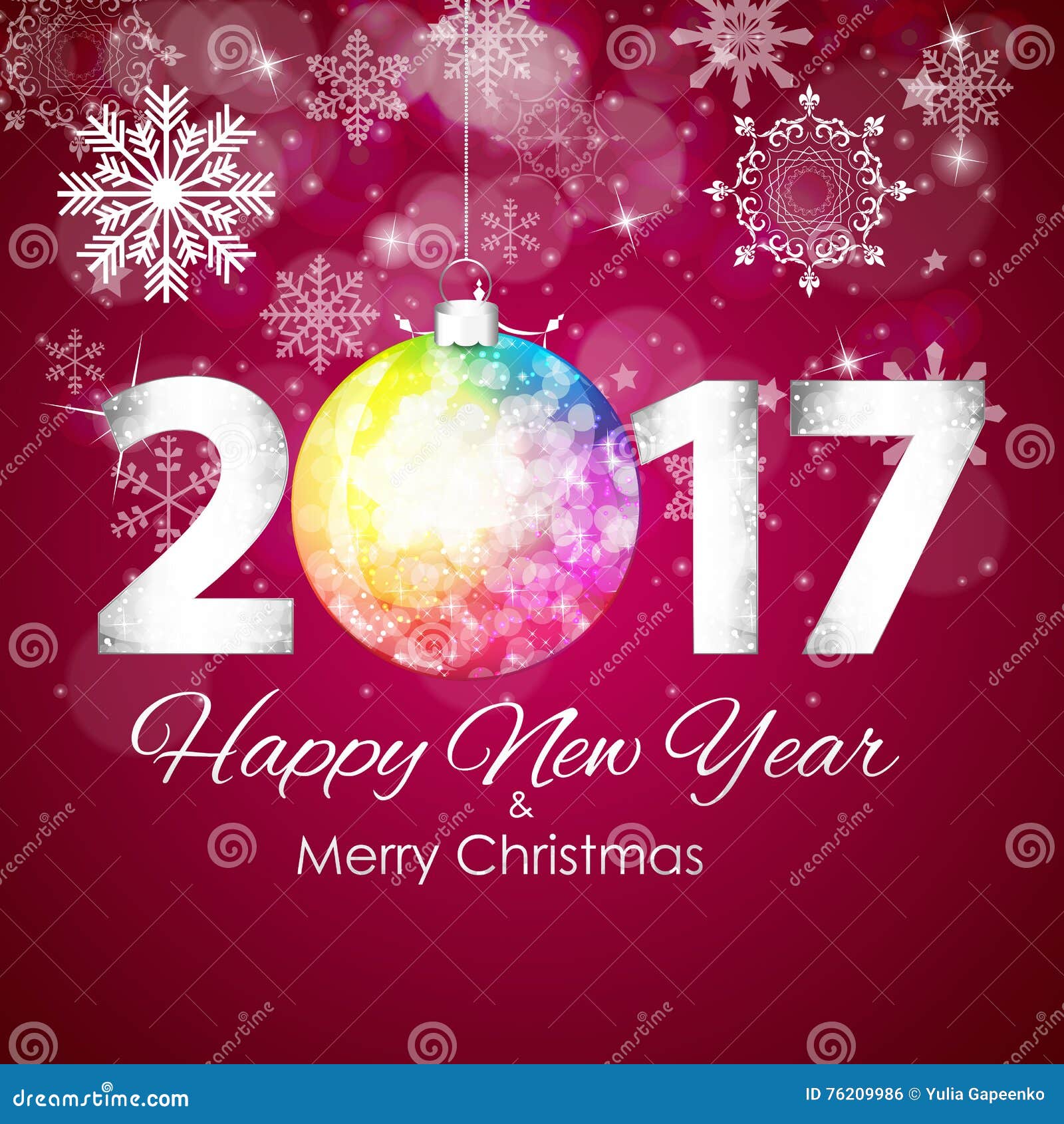 Abstract Beauty 2017 New Year Celebration Poster Background. Vec Stock ...