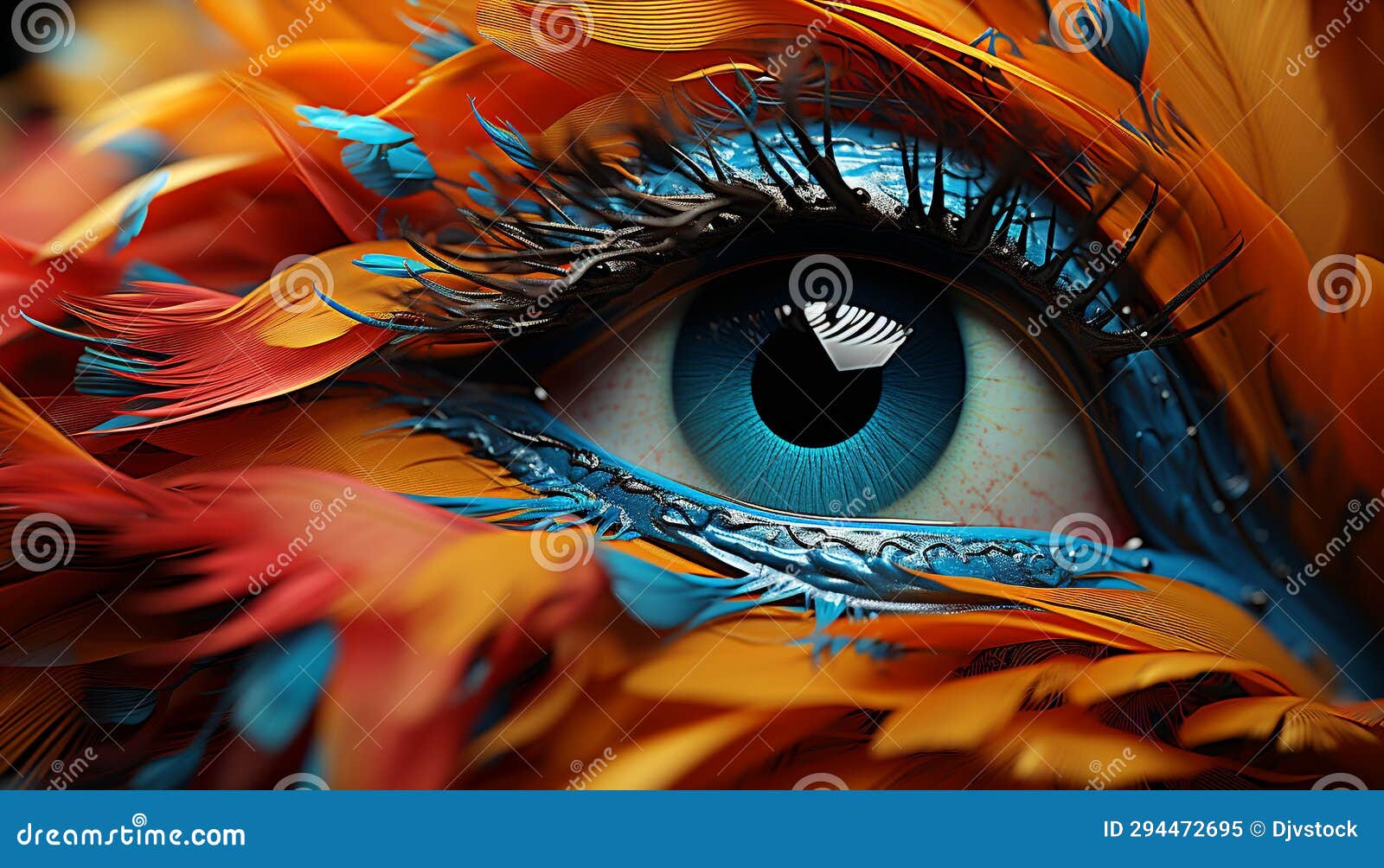 Abstract Beauty One Person Vibrant, Multi Colored Eye, a Mesmerizing ...