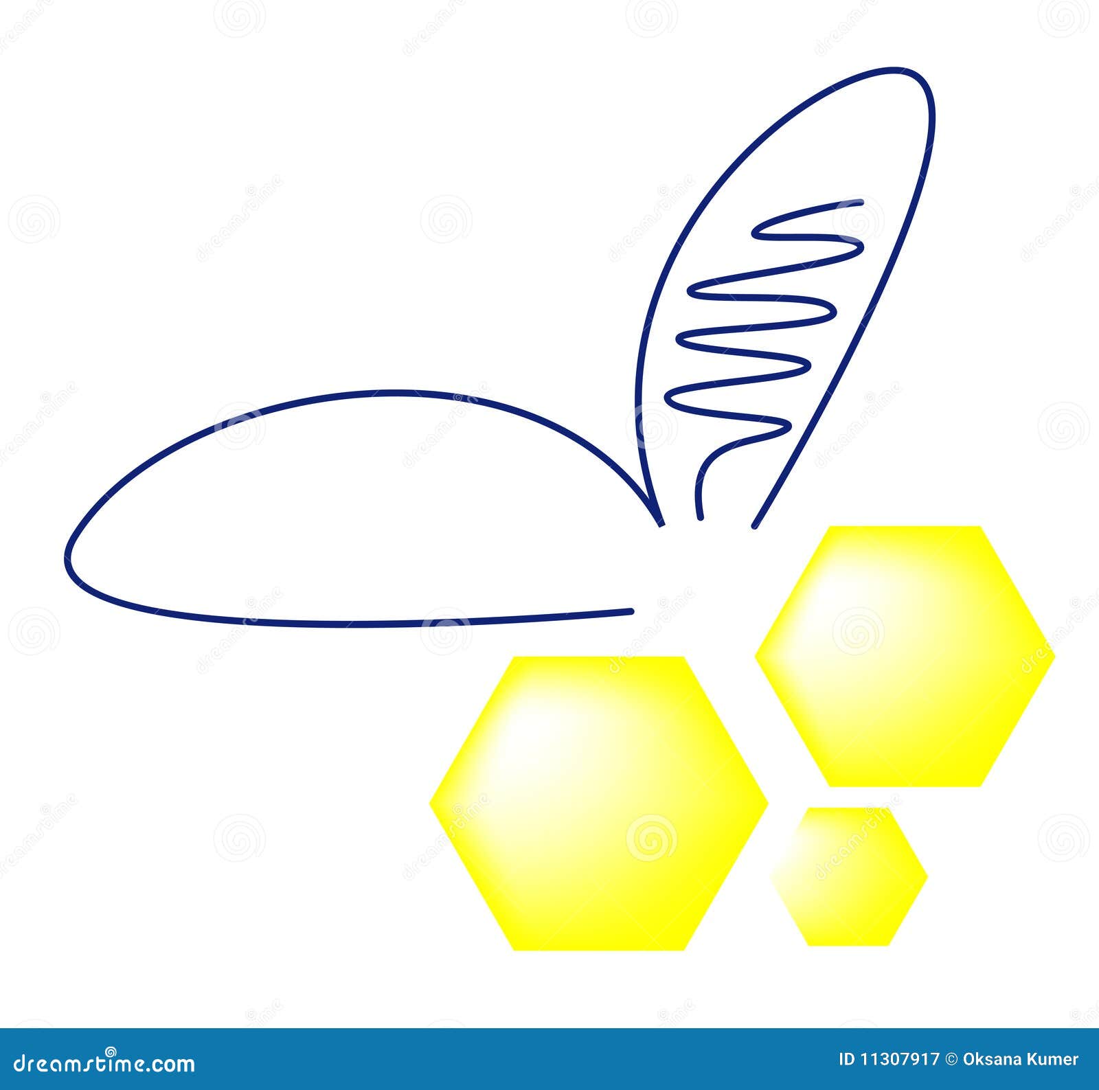 Abstract bee stock vector. Illustration of gold, honey - 11307917