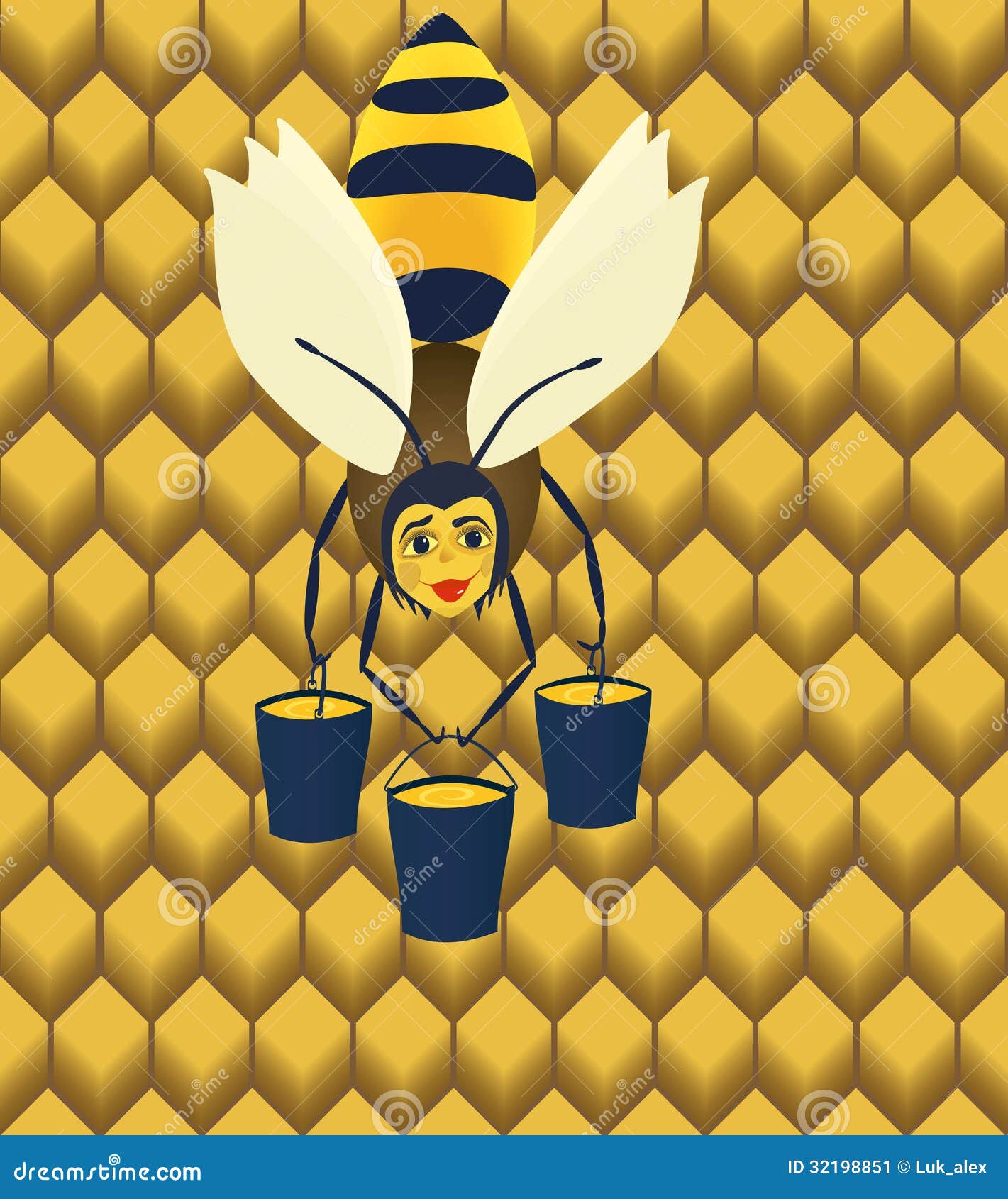 Abstract bee. stock vector. Illustration of insects, biology - 32198851