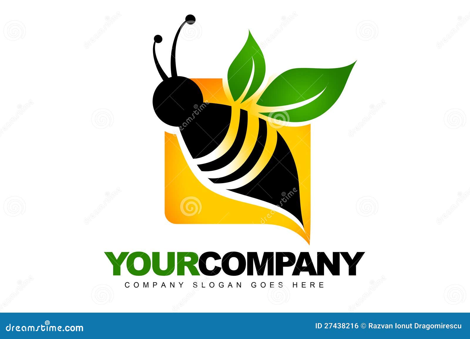 Abstract Bee Logo stock illustration. Illustration of graphic - 27438216
