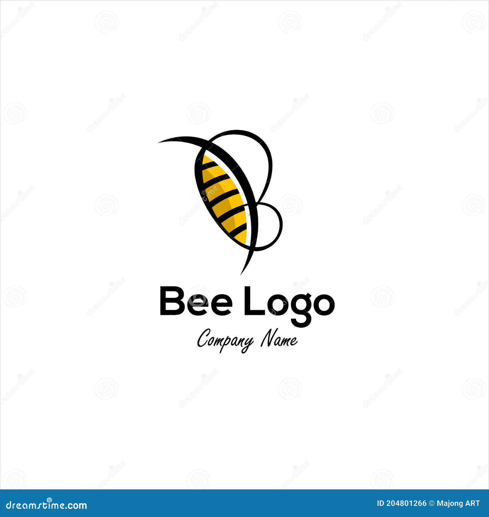 Abstract bee logo. stock vector. Illustration of asia - 204801266
