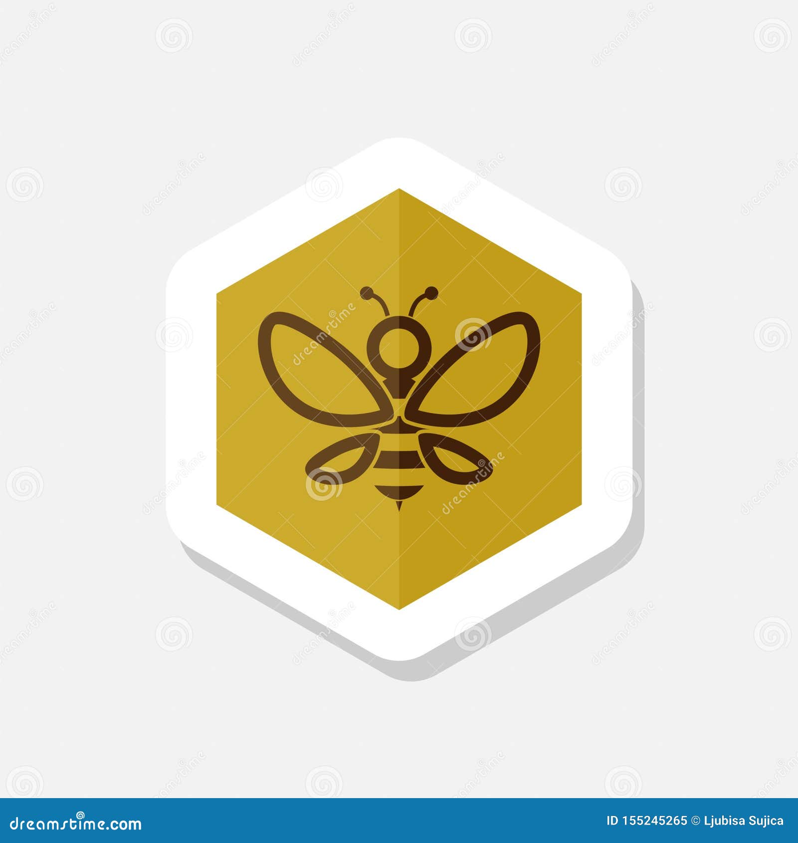 Abstract Bee Logo Design Simple Template Stock Vector - Illustration of ...