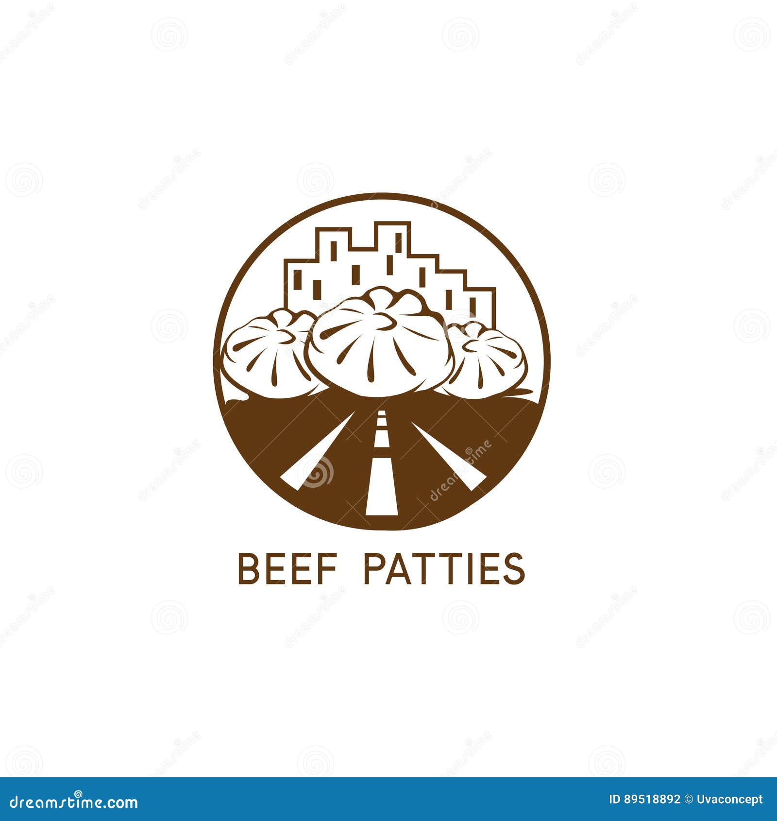 Abstract Beef Patties Urban Restaurant Vector Design Stock Vector ...