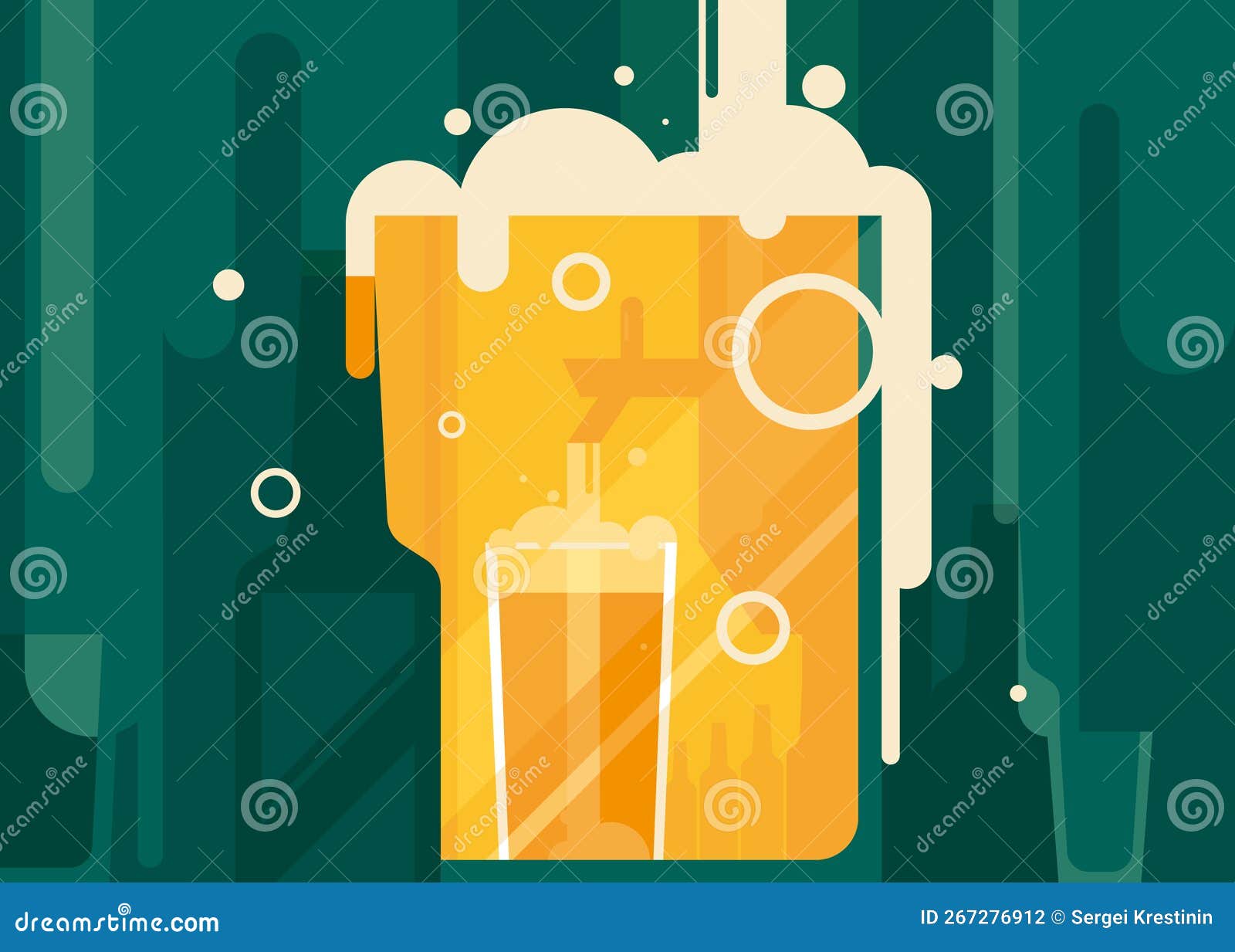 Abstract beer banner. stock vector. Illustration of brewery - 267276912