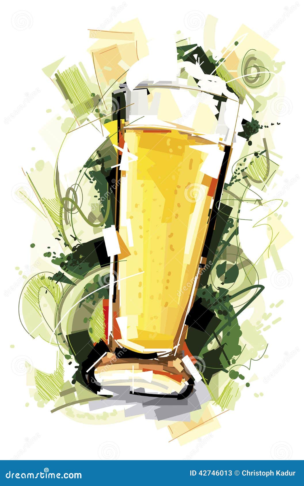 Abstract Beer Background. Highly Realistic Illustration With The ...
