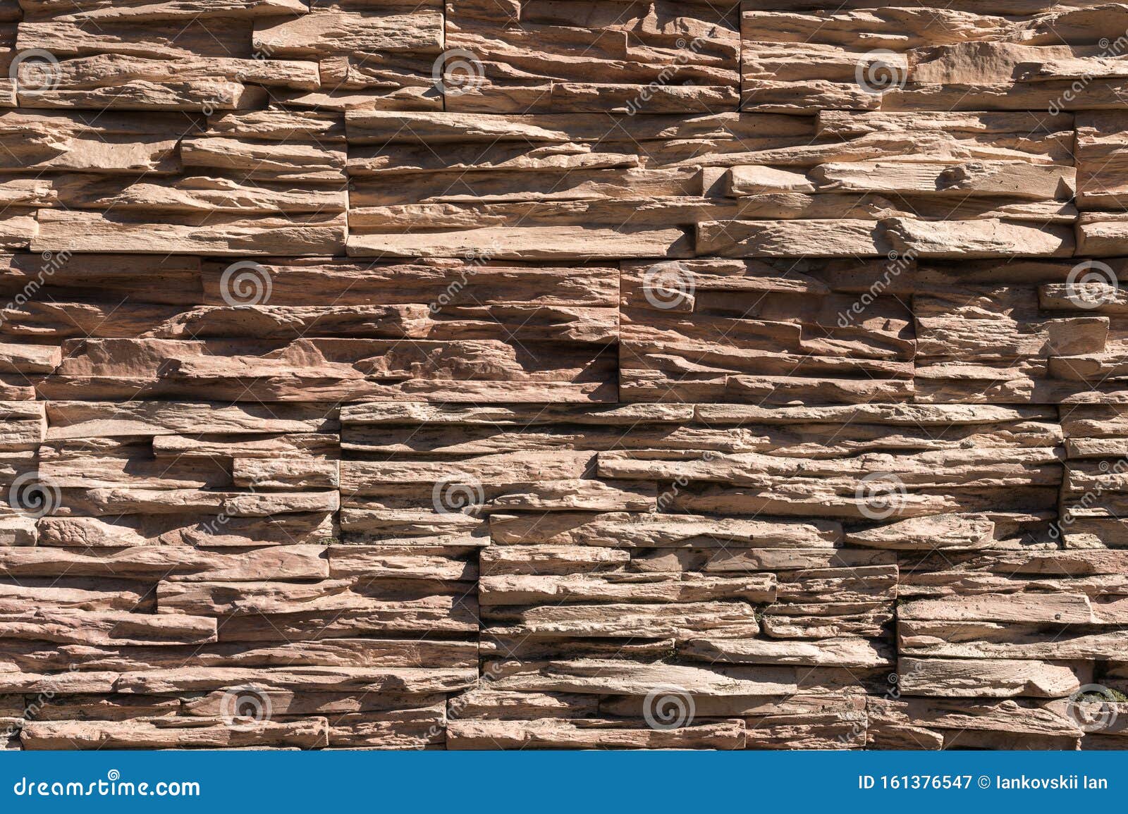 Abstract Beige Brown Slate Pattern Stone Block Wall Texture For ...